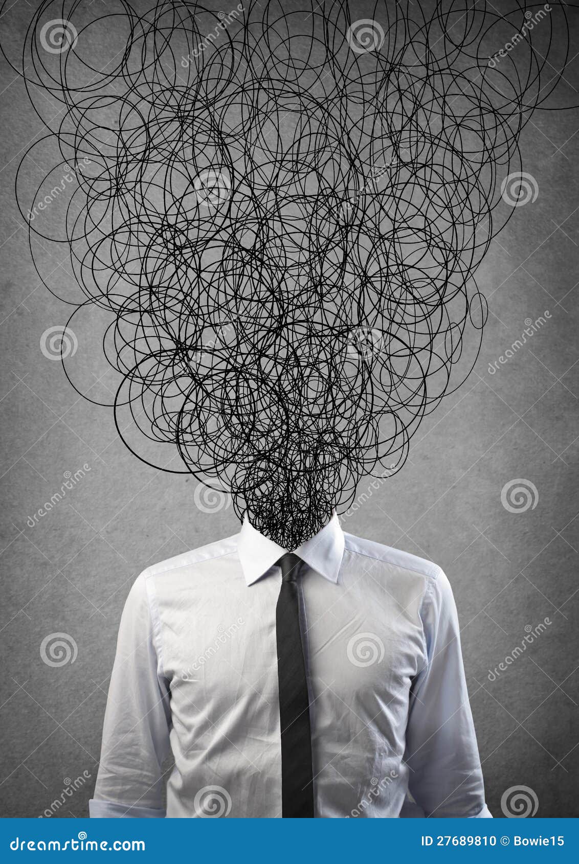 Wired Man stock photo. Image of work, mess, bust, muddle - 27689810