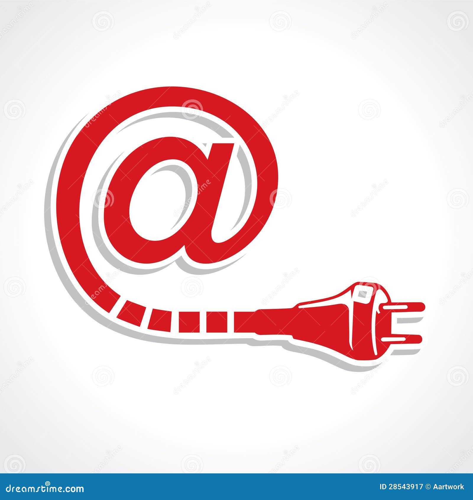 Wired Message Icon with Bulb and Plug Stock Vector - Illustration of ...