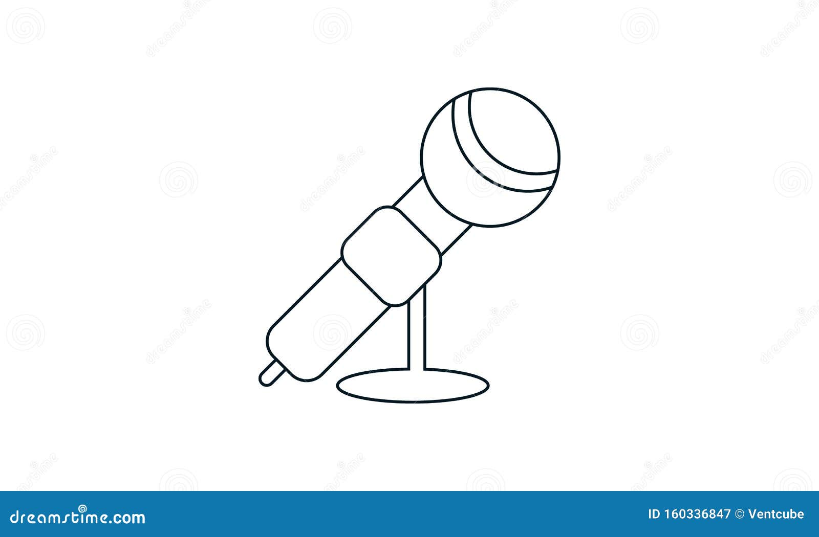 Wired Microphone Icon. Wired Microphone Vector Icon for Web Design ...