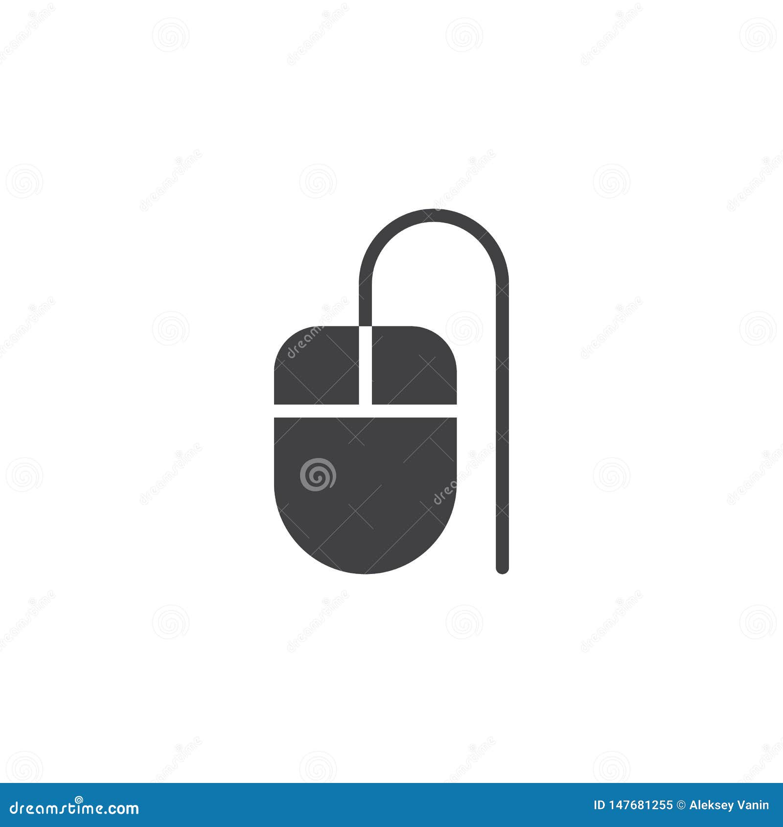 Wired mouse vector icon stock vector. Illustration of solid - 147681255