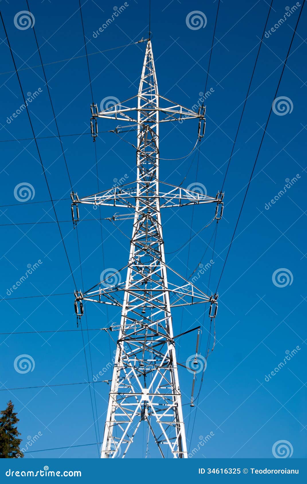 Wired pole stock image. Image of central, communication - 34616325