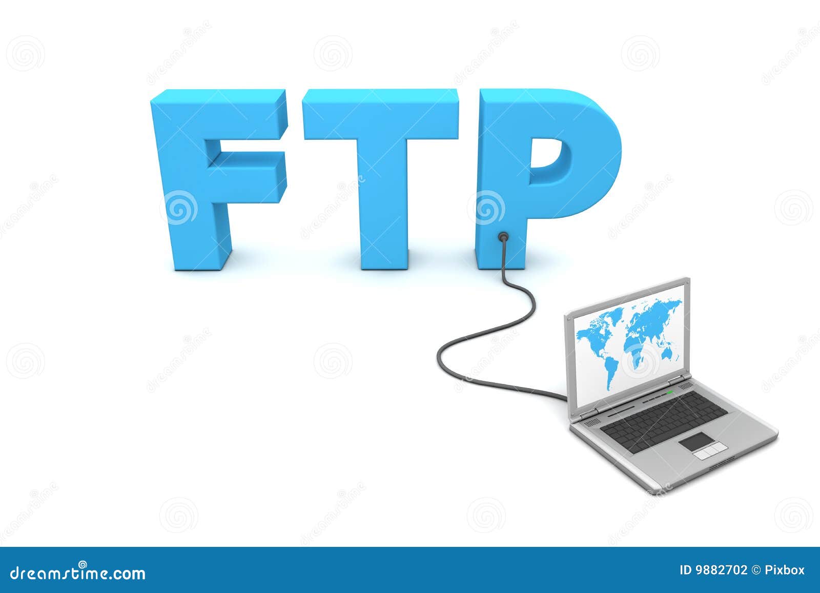 Wired to FTP stock illustration. Illustration of data - 9882702