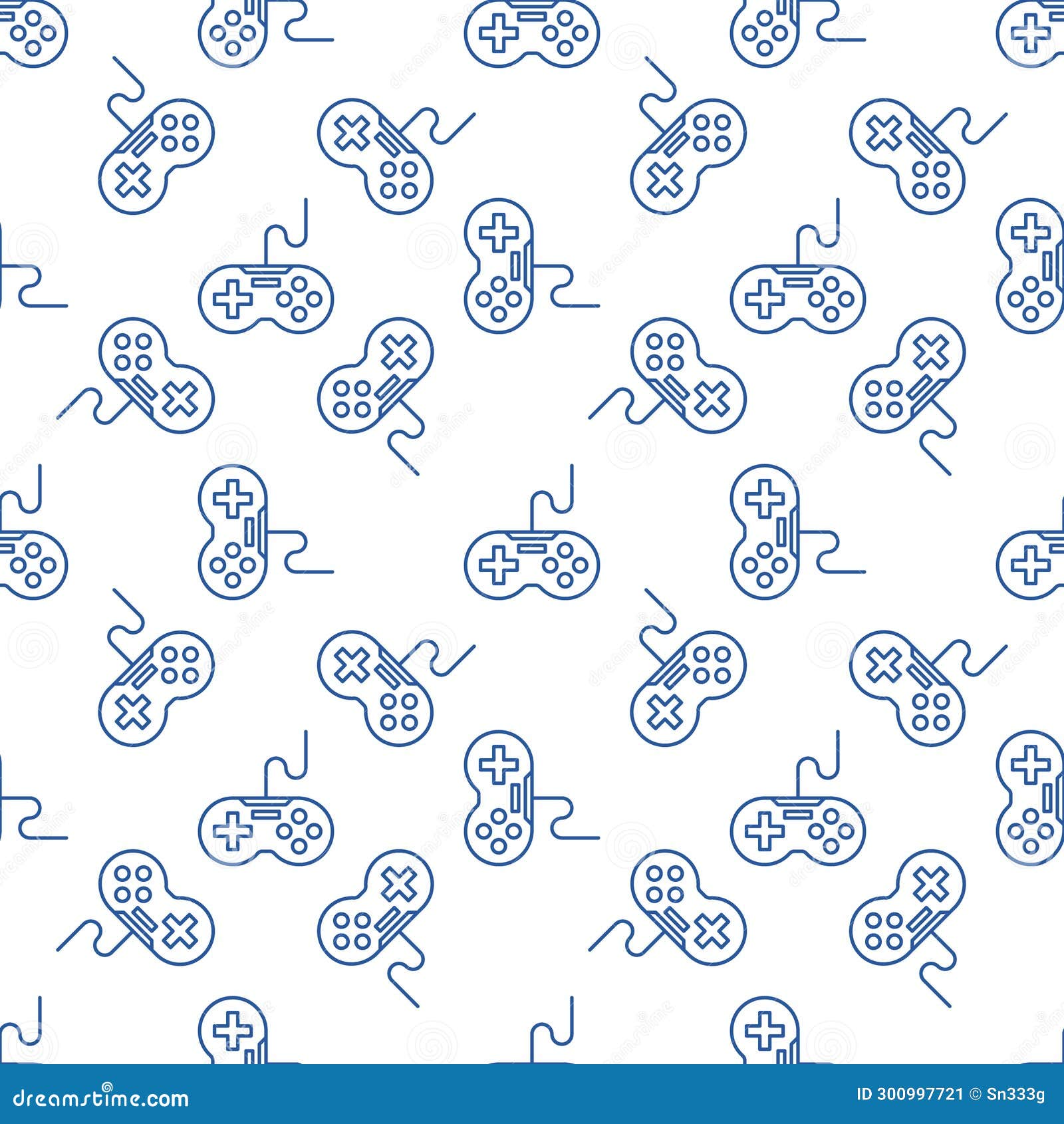 Wired Video Game Controller Vector Gaming Device Minimal Outline ...