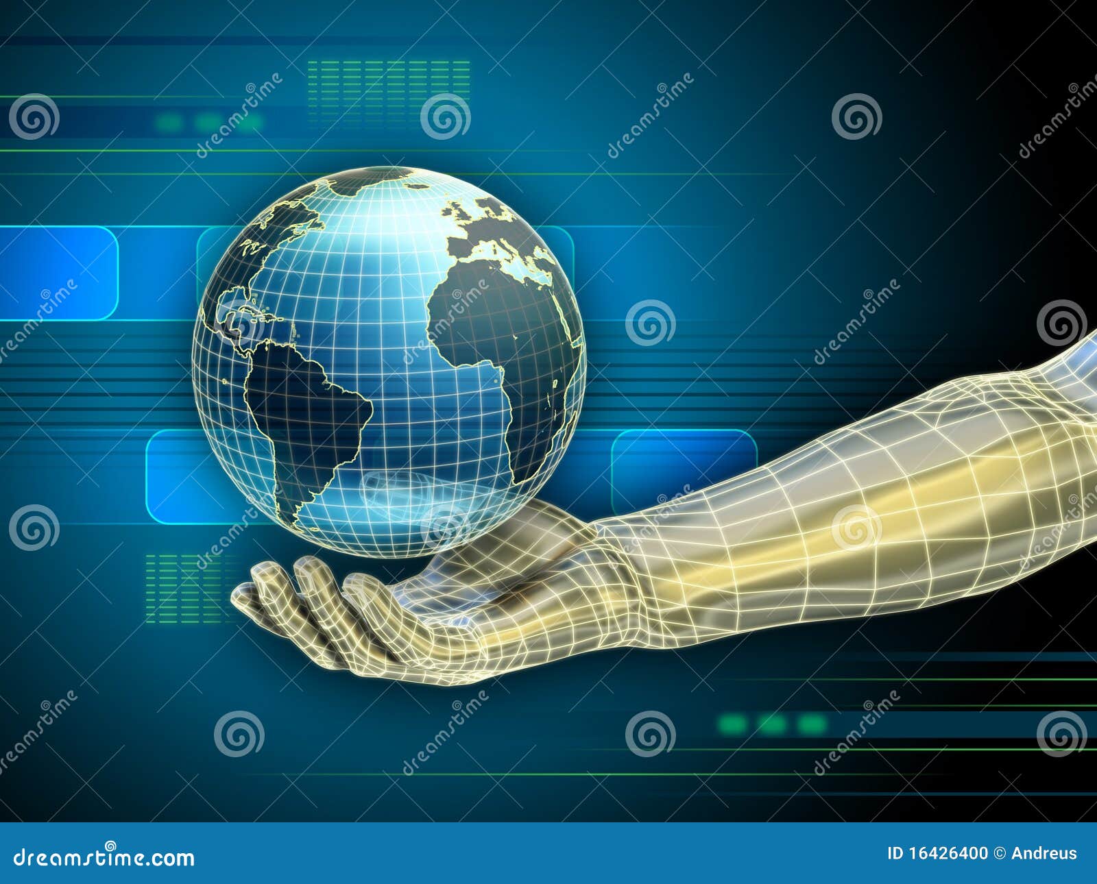 Wired world stock illustration. Illustration of abstract - 16426400