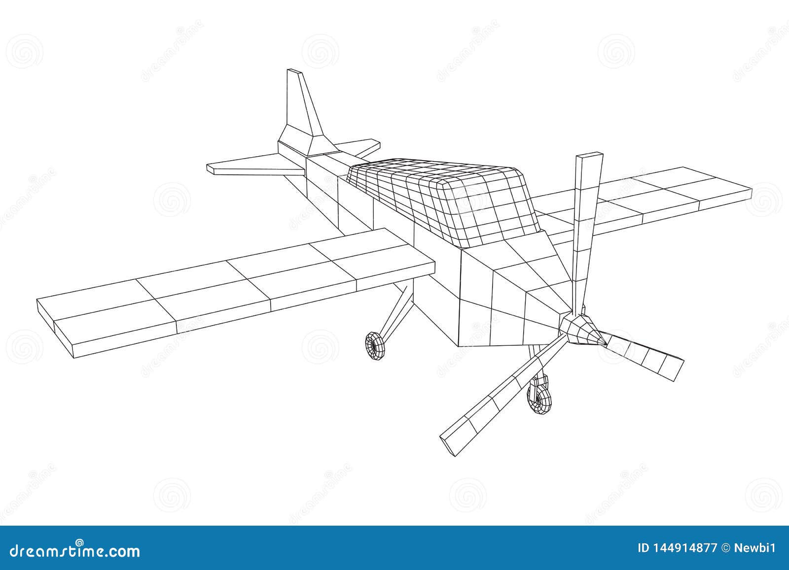Plane Abstract Polygonal Wireframe Airplane. 向量例证 - 插画 包括有 地平线, 飞行 ...