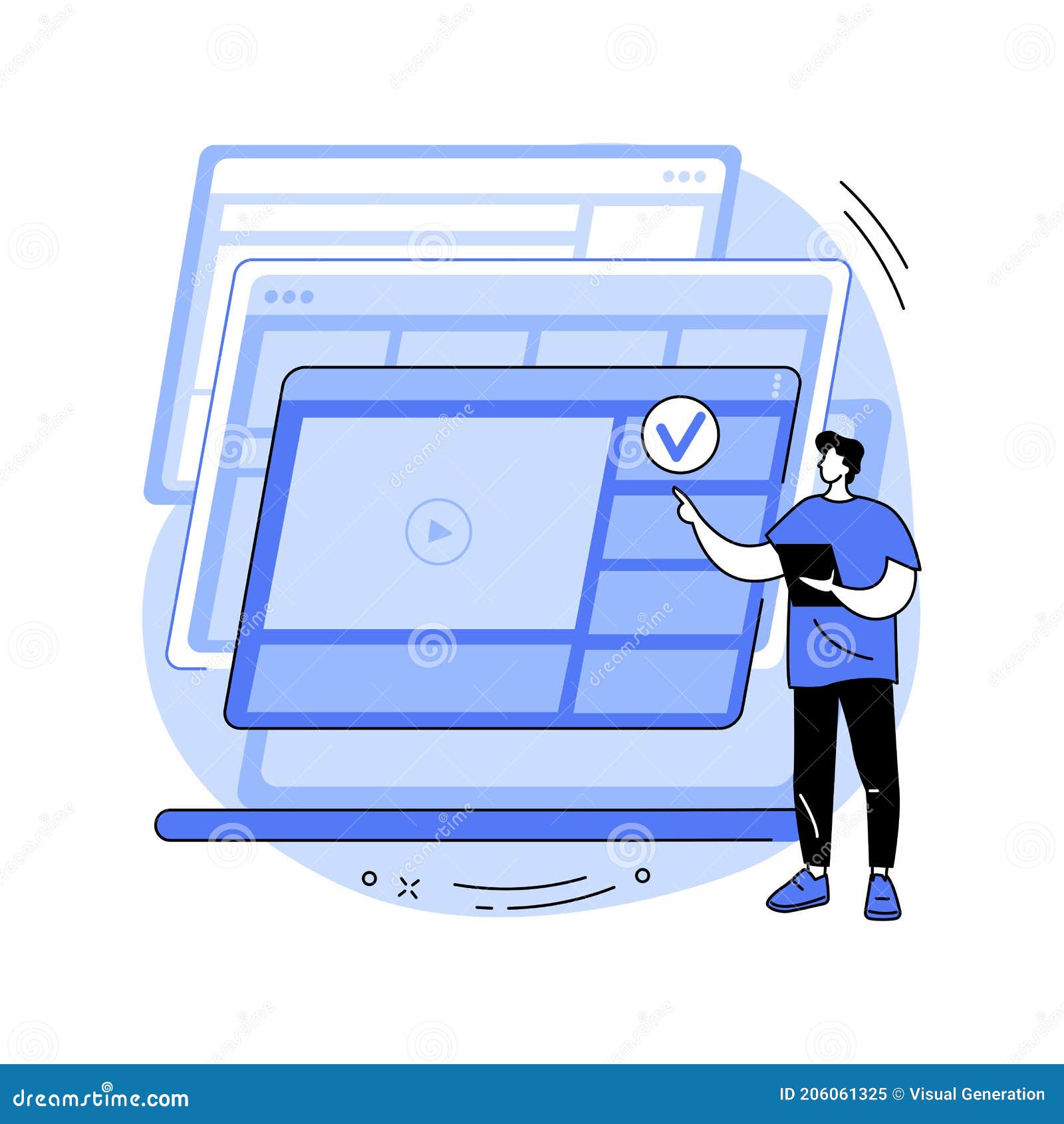 Wireframe Abstract Concept Vector Illustration. Stock Vector ...