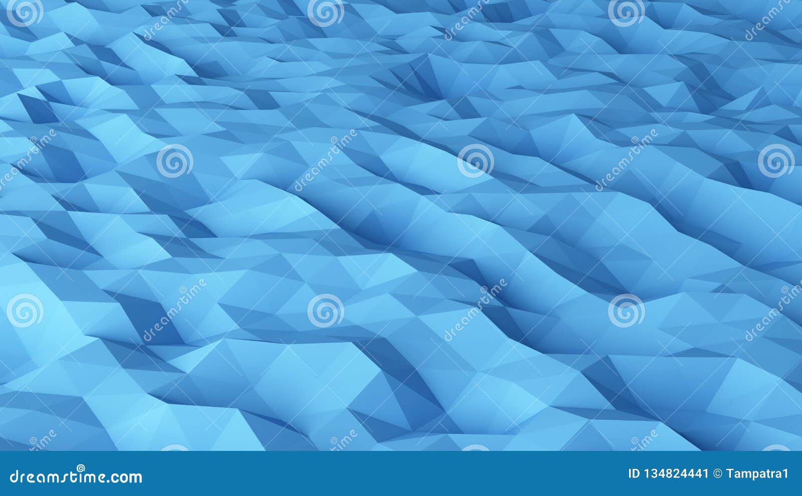 Wireframe of Abstract Polygonal Mountains Shape. Rough Blue Floor ...