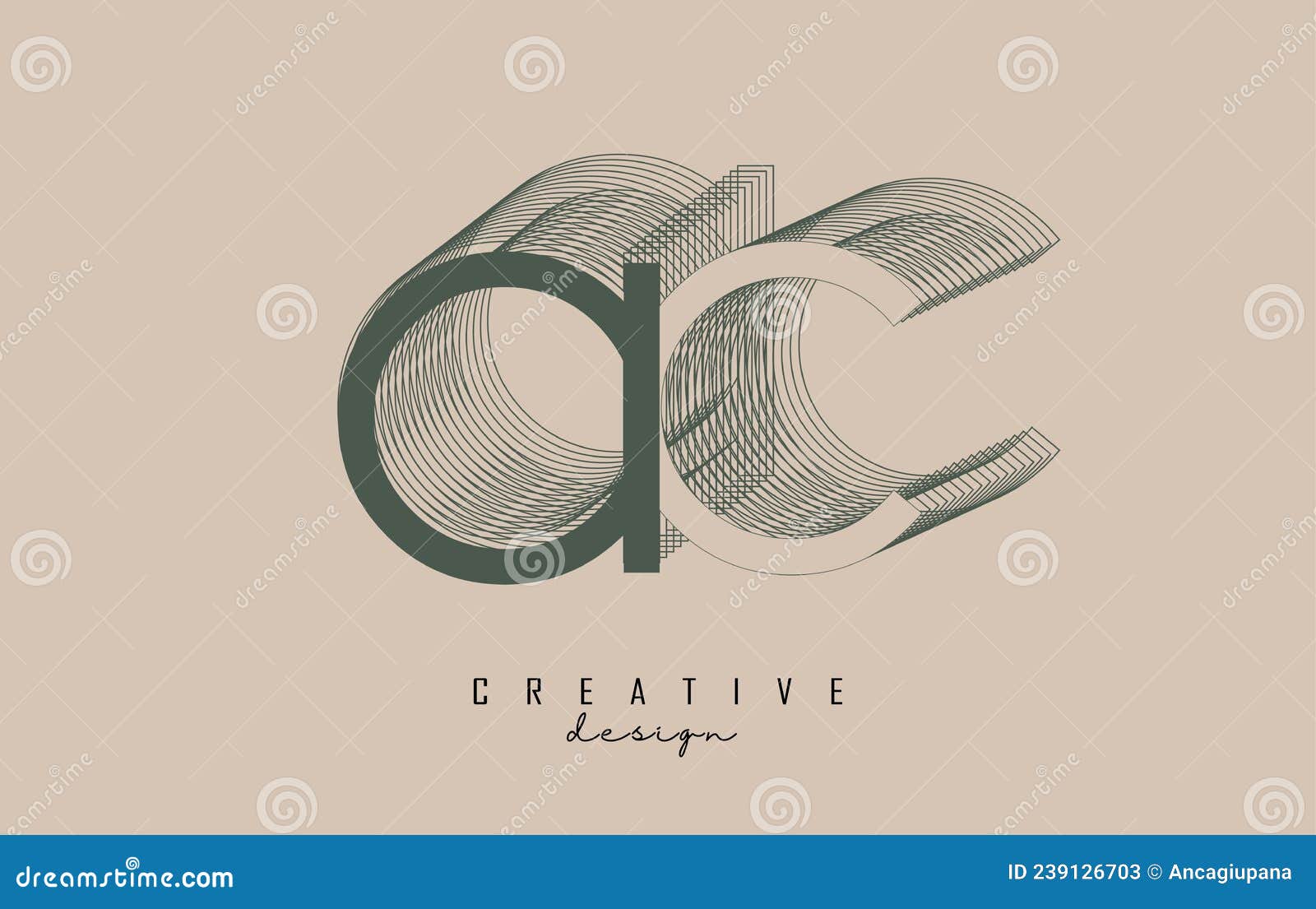 Wireframe AC Letter Logo Design in Two Colors. Creative Vector ...