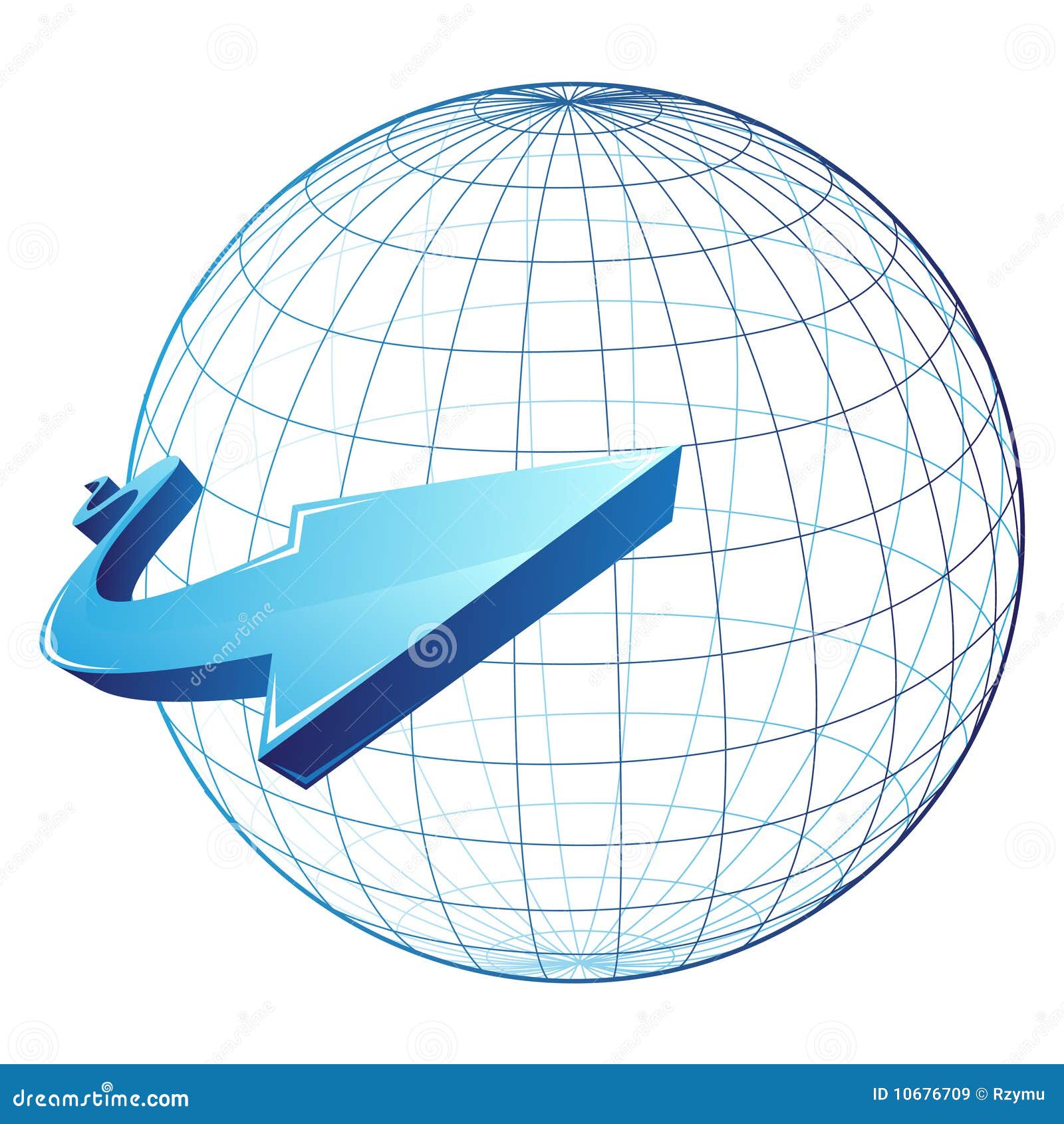 Wireframe and arrow stock vector. Illustration of isolated - 10676709