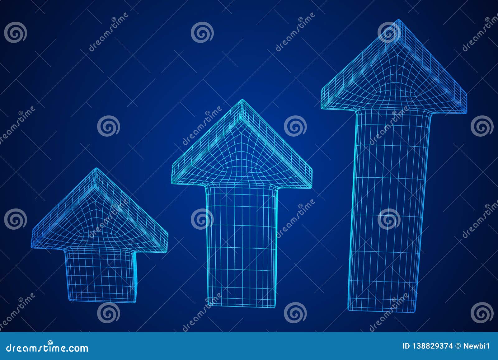 Wireframe arrow low poly stock vector. Illustration of blueprints ...