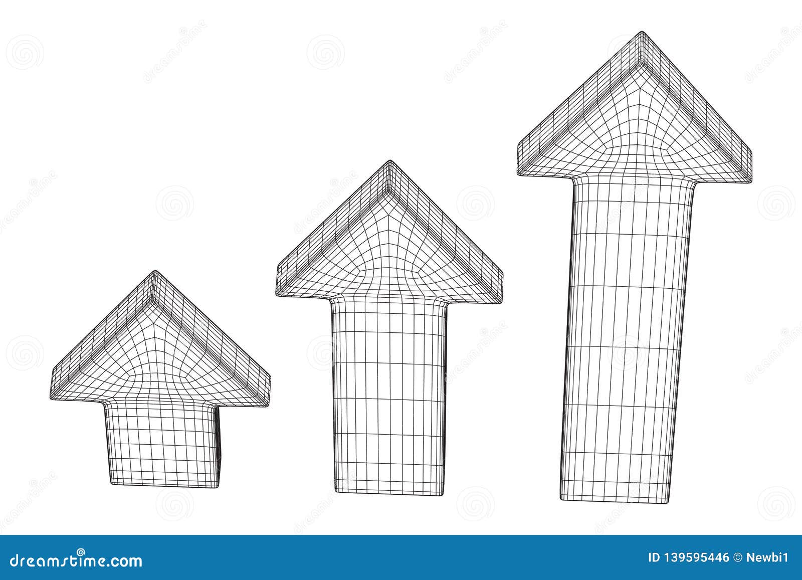 Wireframe arrow low poly stock vector. Illustration of drawing - 139595446