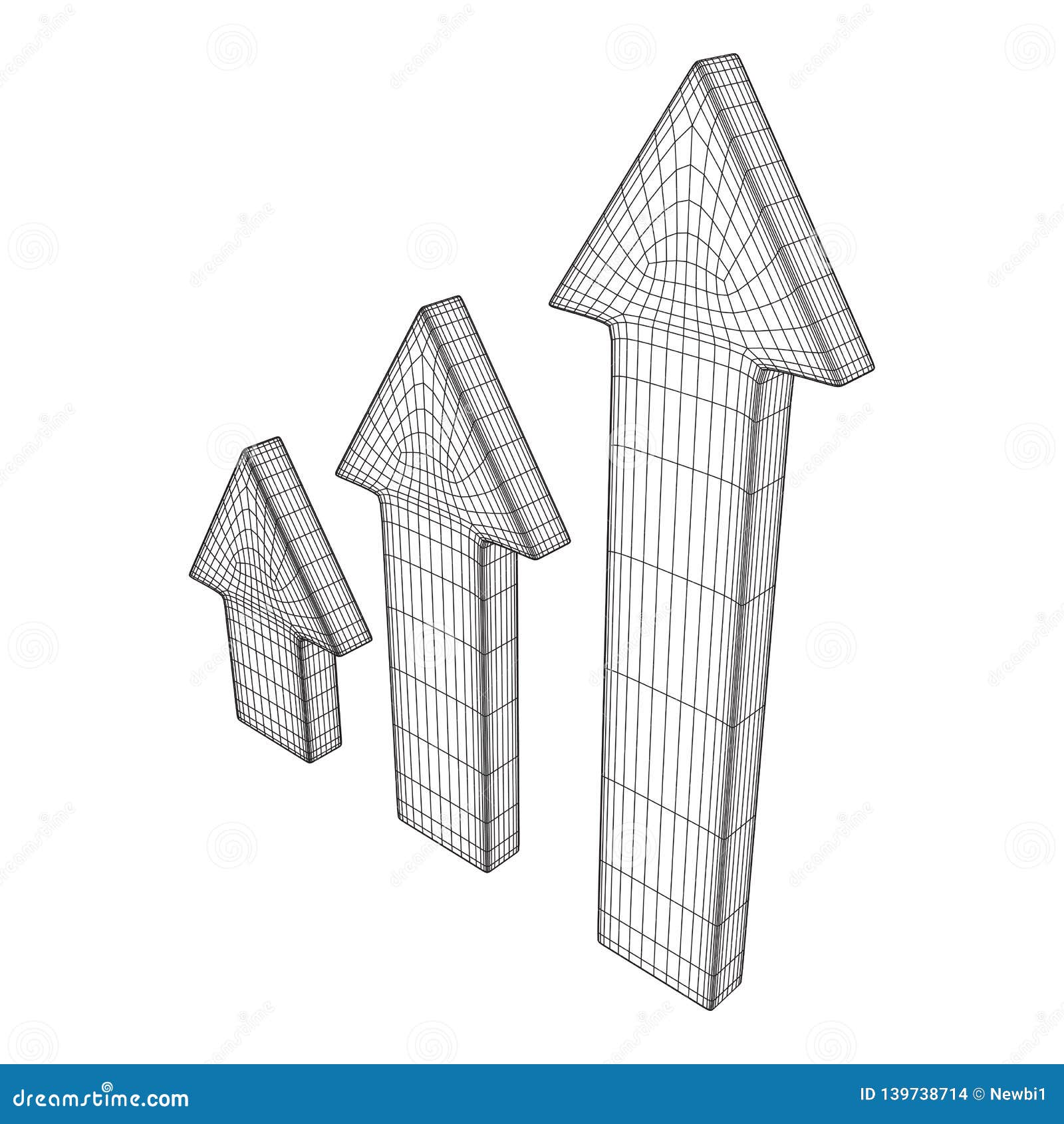 Wireframe arrow low poly stock vector. Illustration of banner - 139738714