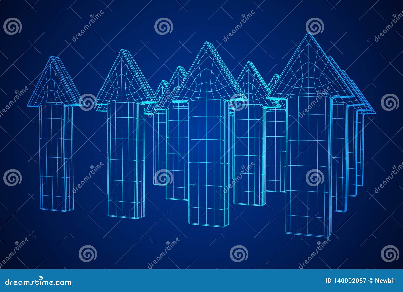 Wireframe arrow low poly stock vector. Illustration of arrow - 140002057