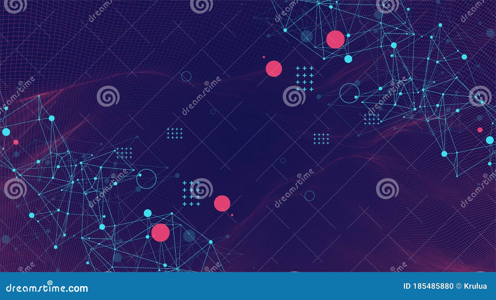 Wireframe Background with Plexus Effect. Futuristic Vector Illustration ...