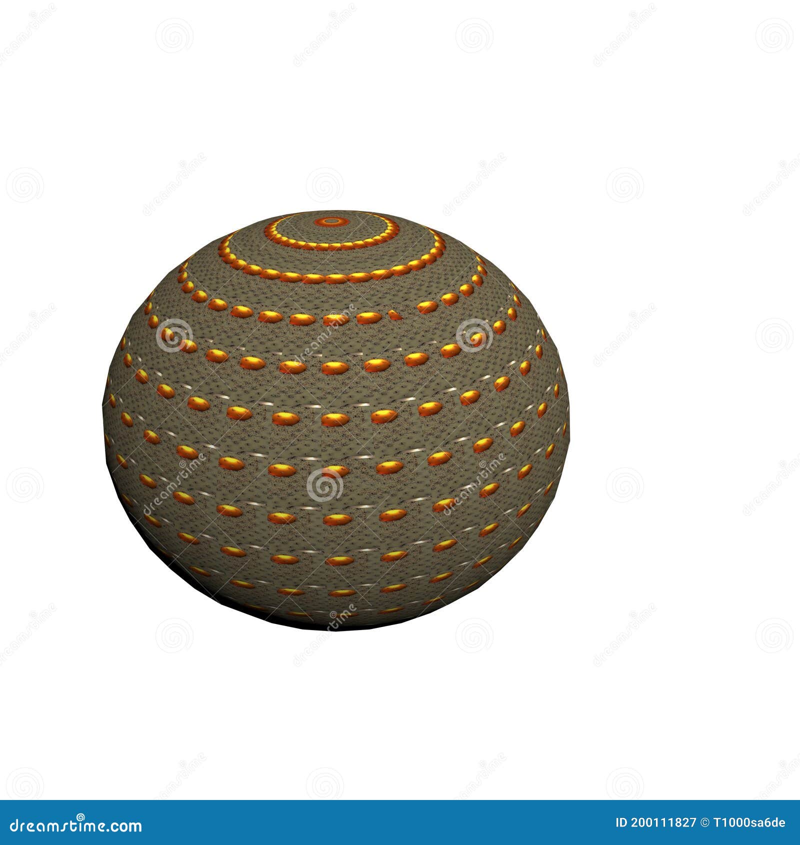 Wireframe Ball with Patterns on a White Background. Stock Illustration ...