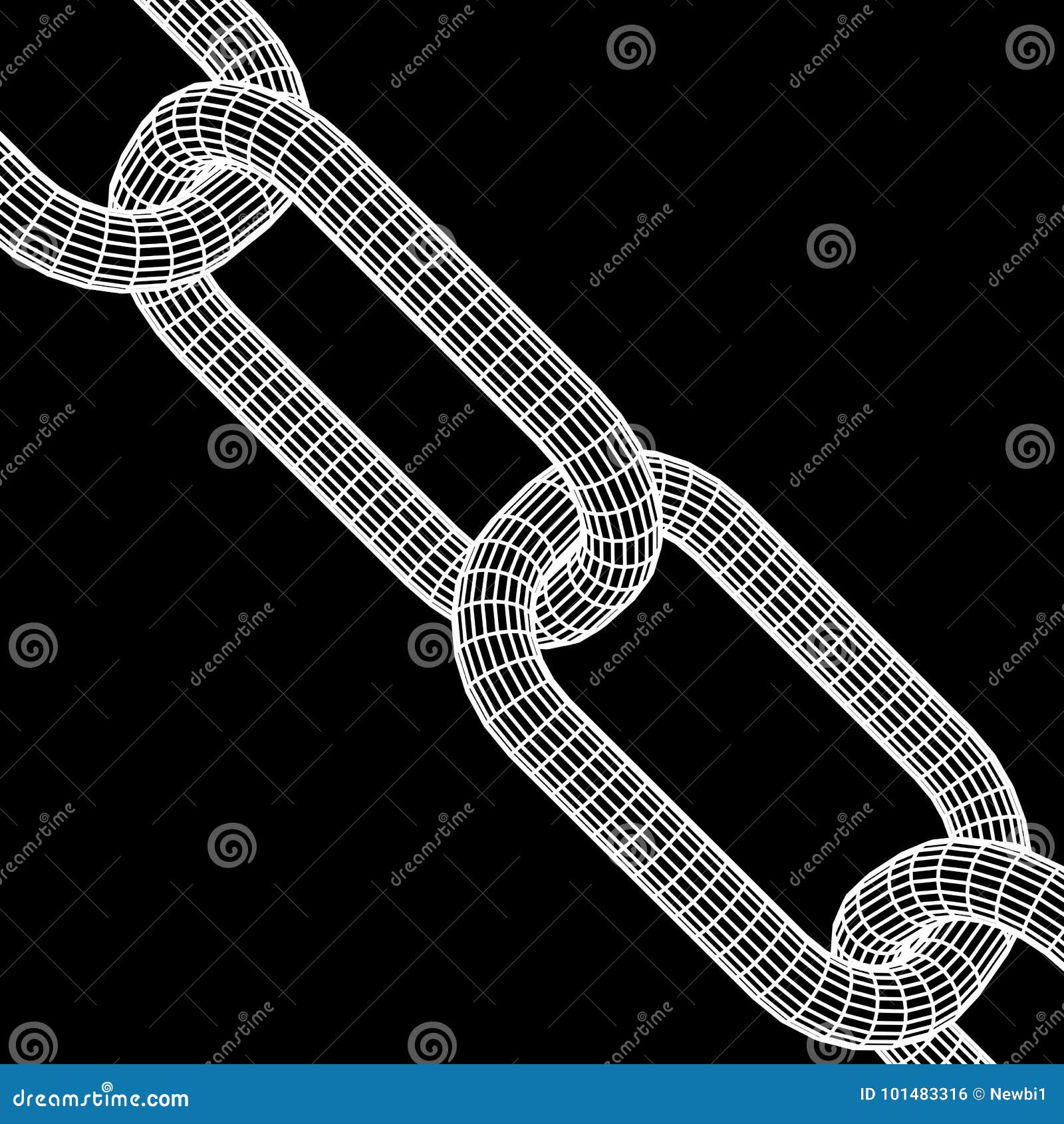 Wireframe BlockChain links stock vector. Illustration of commerce ...