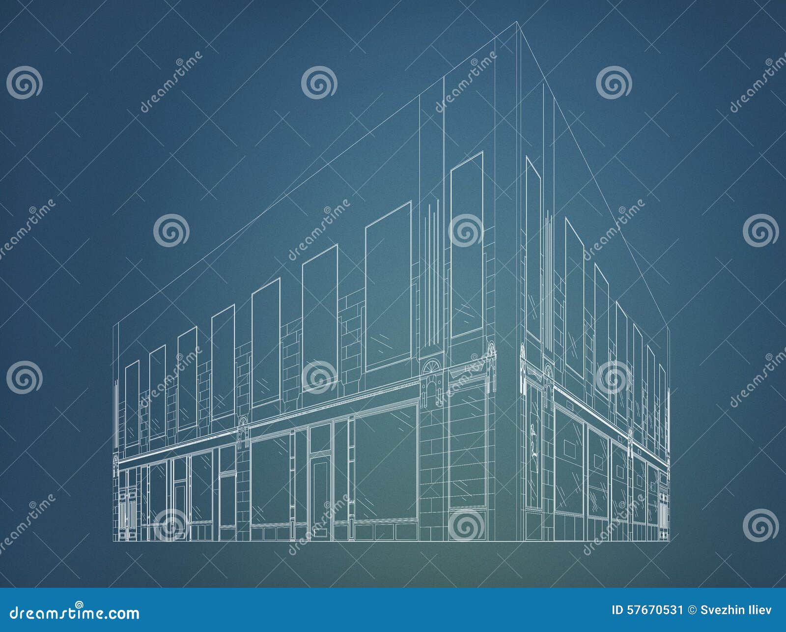 Wireframe building stock illustration. Illustration of industry - 57670531