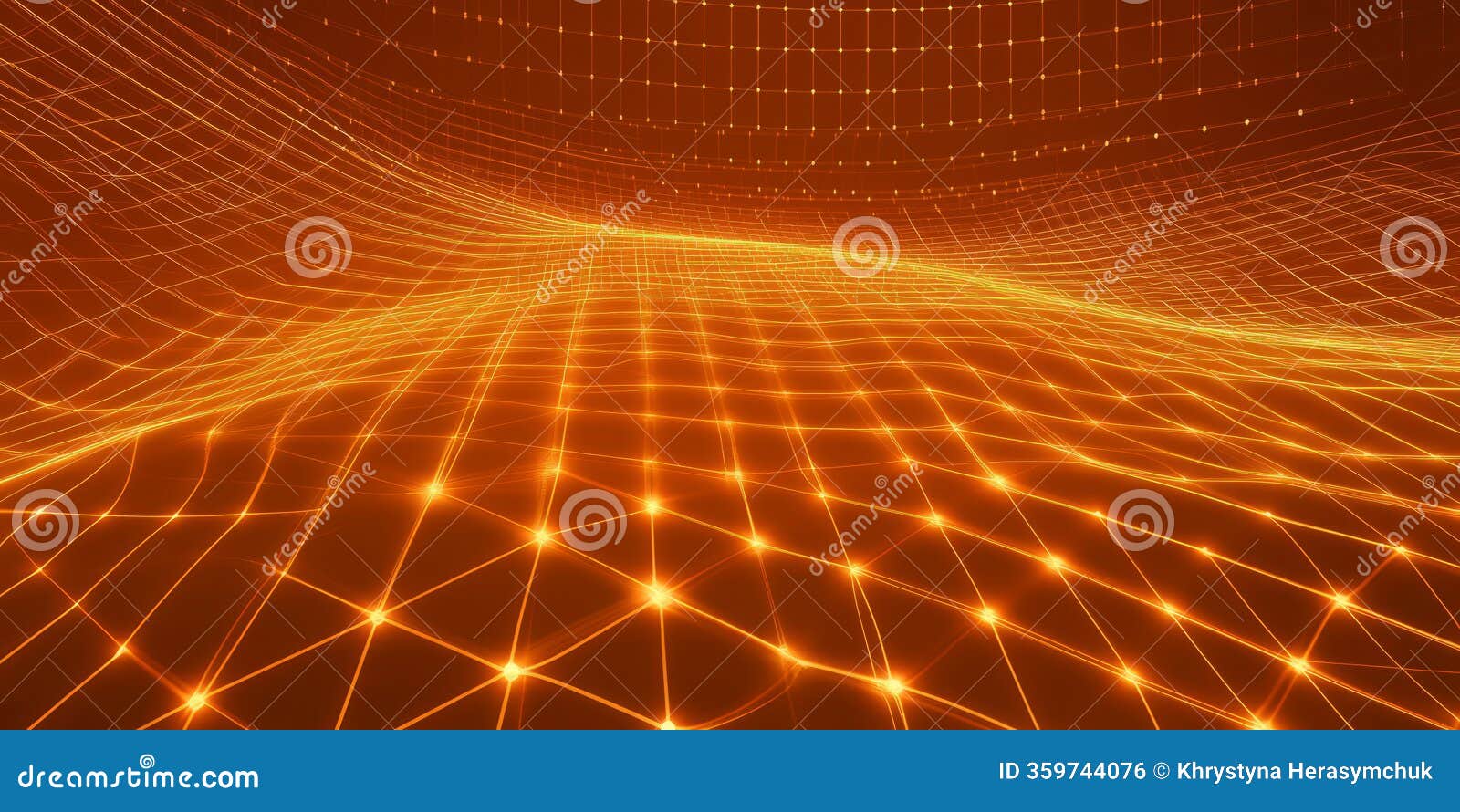 A Wireframe Burnt Orange Abstract Background with Digital Grid Lines ...
