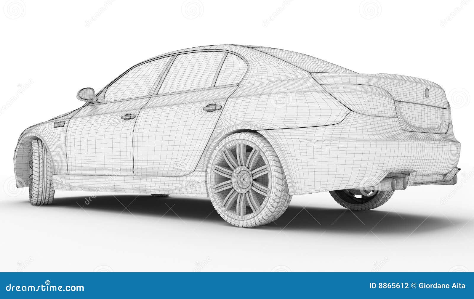 Wireframe car stock illustration. Illustration of road - 8865612