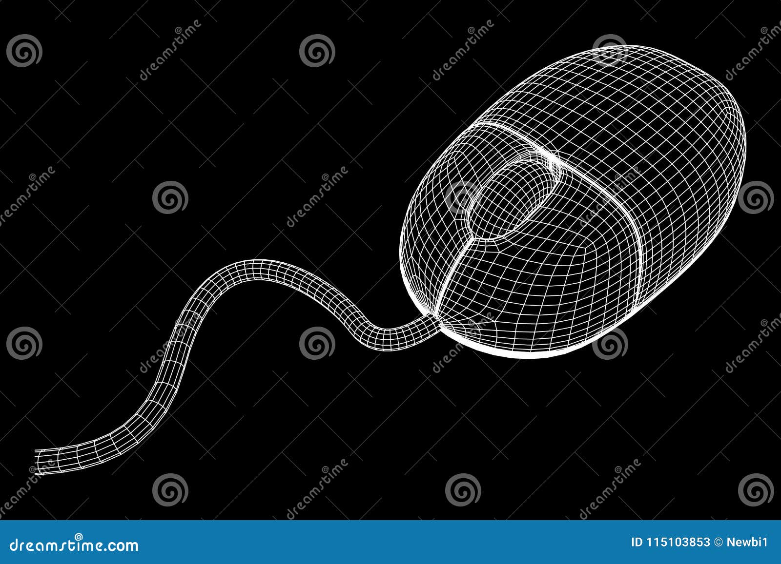 Wireframe computer mouse stock vector. Illustration of plastic - 115103853