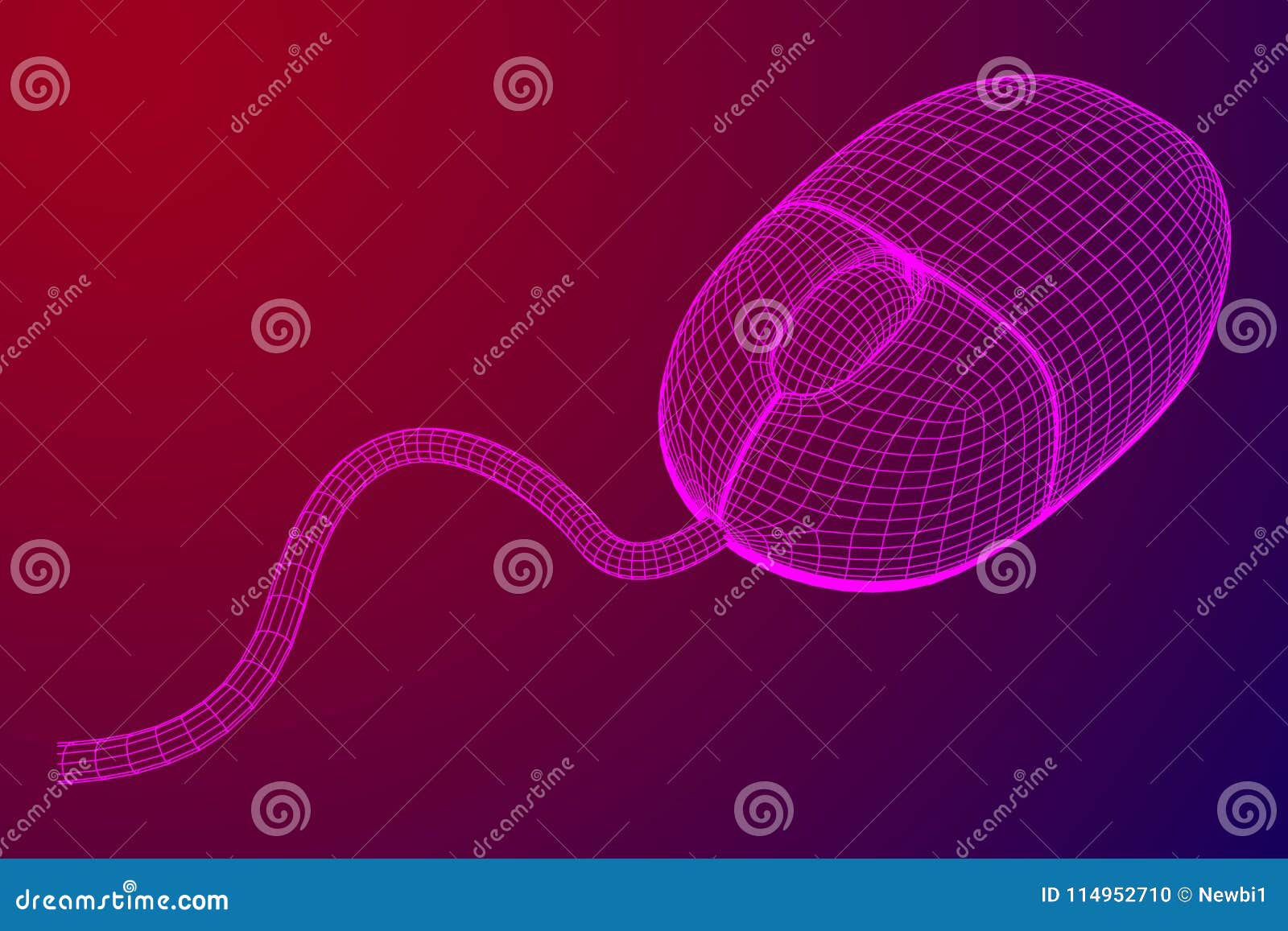 Wireframe computer mouse stock vector. Illustration of mesh - 114952710