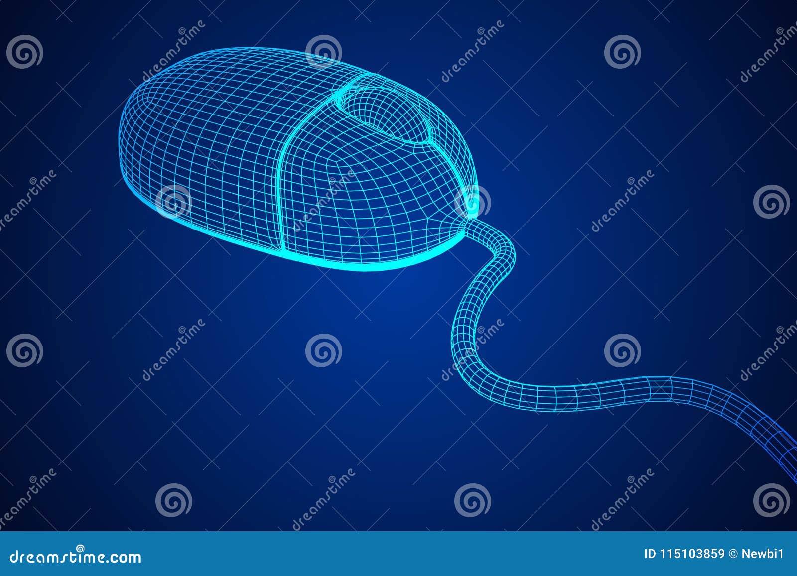 Wireframe computer mouse stock vector. Illustration of mice - 115103859