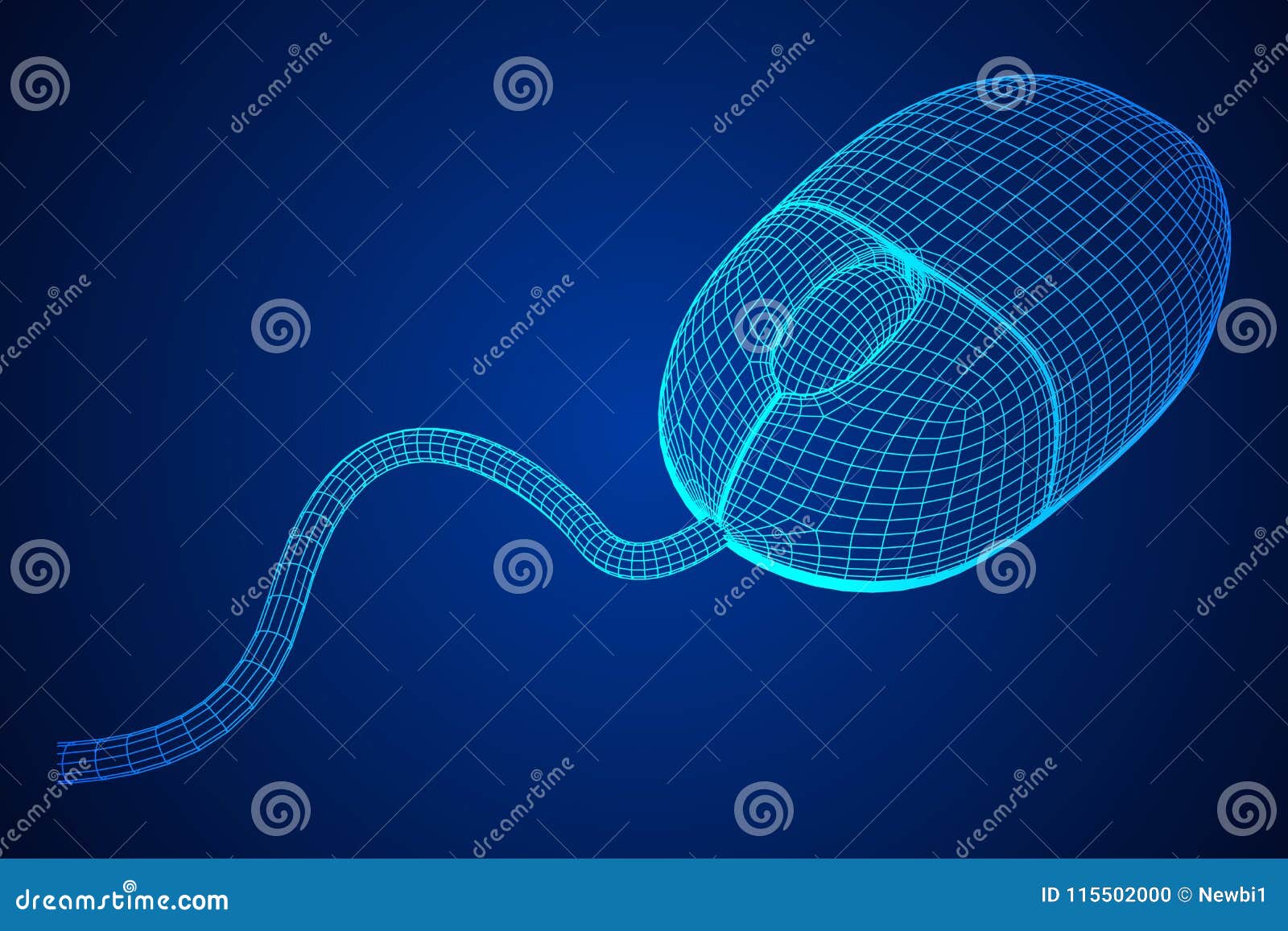Wireframe computer mouse stock vector. Illustration of modern - 115502000