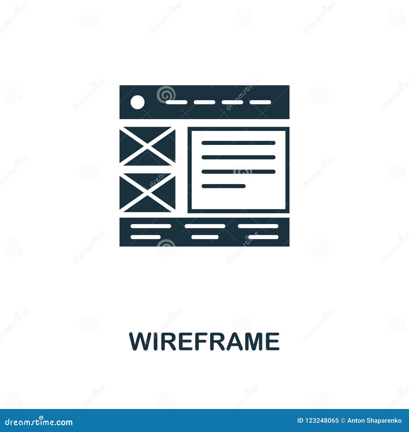Wireframe Creative Icon. Simple Element Illustration. Wireframe Concept ...