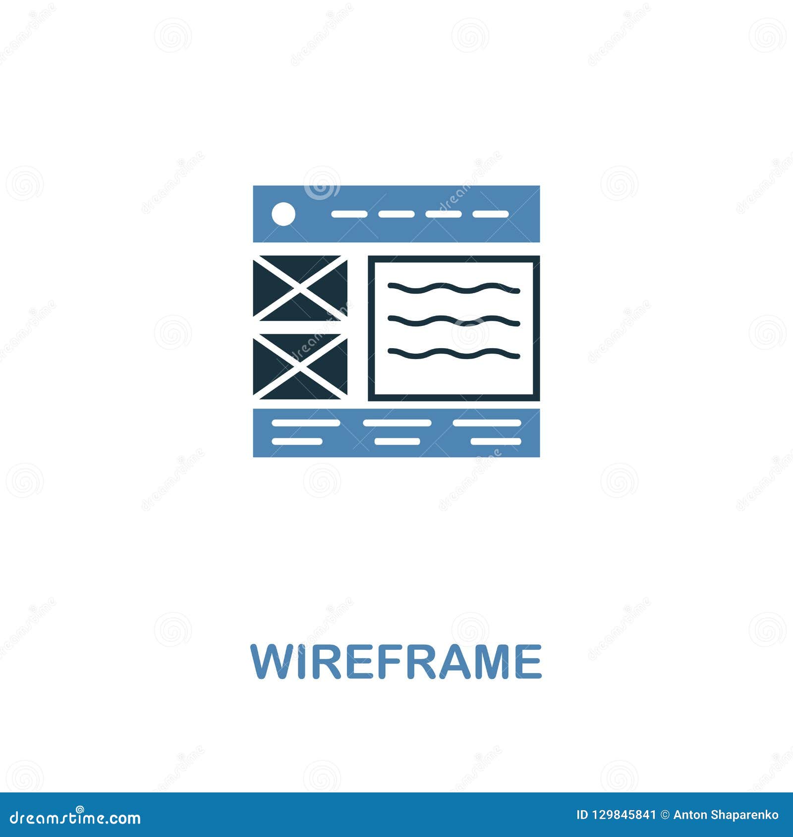 Wireframe Creative Icon in Two Colors. Premium Style Design from Web ...