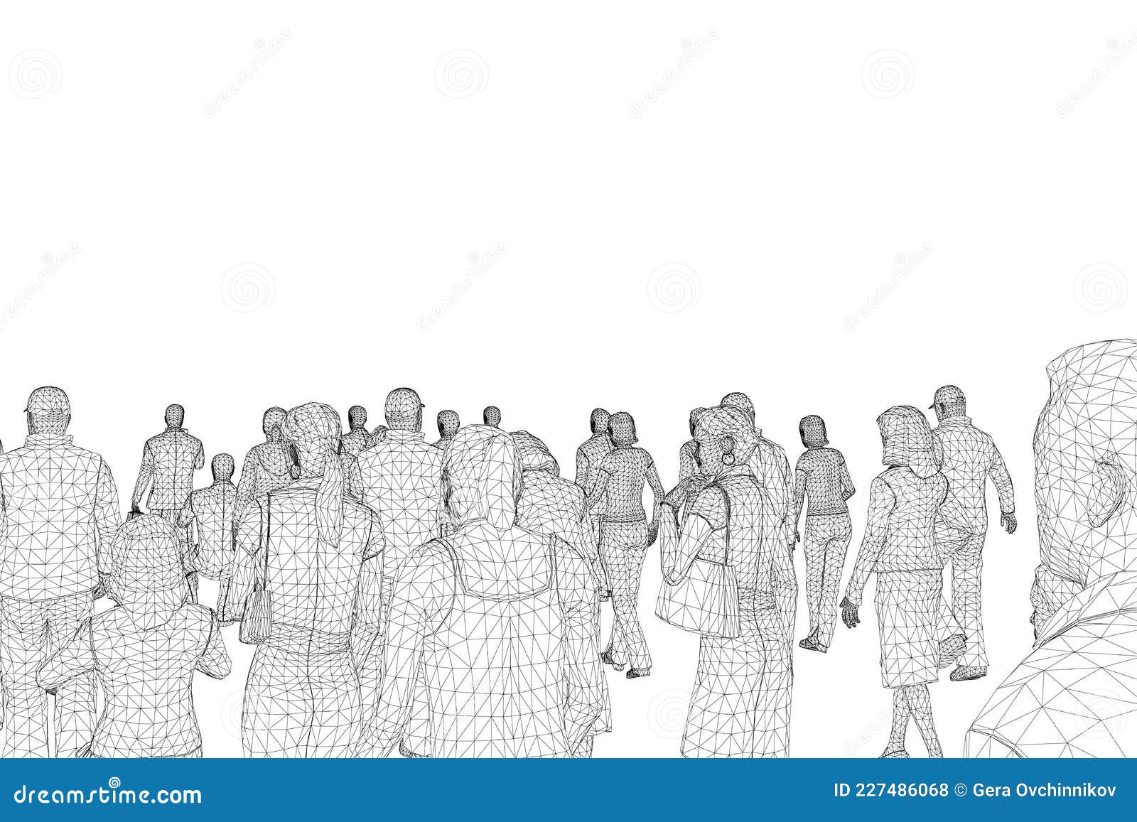 Wireframe Crowd Stock Illustrations – 675 Wireframe Crowd Stock ...