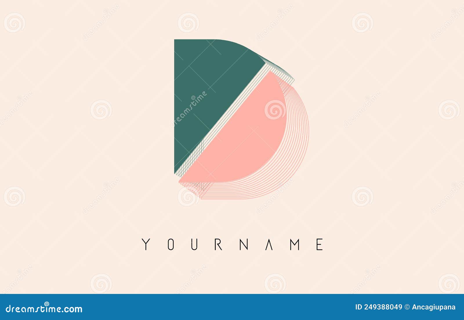 Wireframe D Letter Logo Design in Two Colors. Creative Vector ...