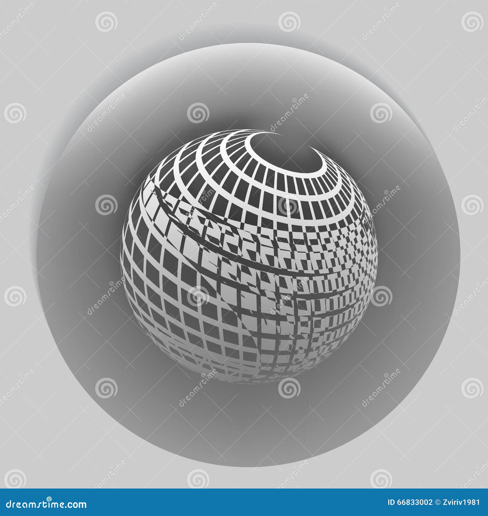 Wireframe Design Element. 3D Sphere Stock Illustration | CartoonDealer ...