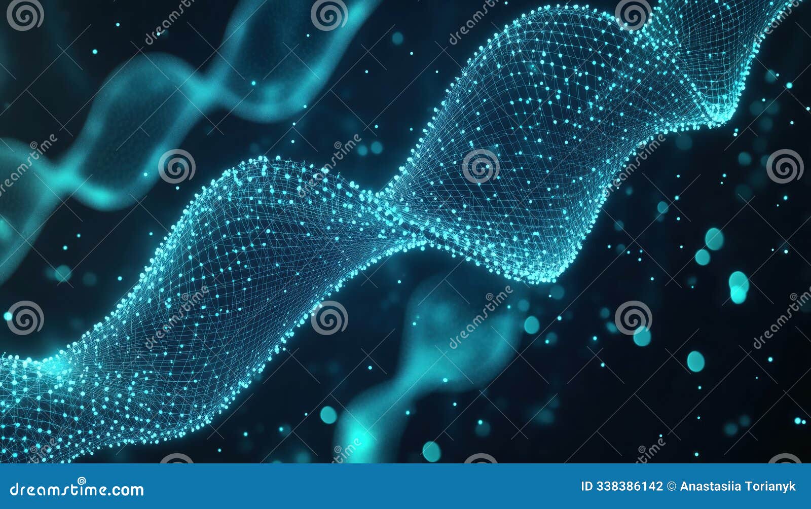 Wireframe Dna Molecules Structure Mesh: Editable Template of Dna ...