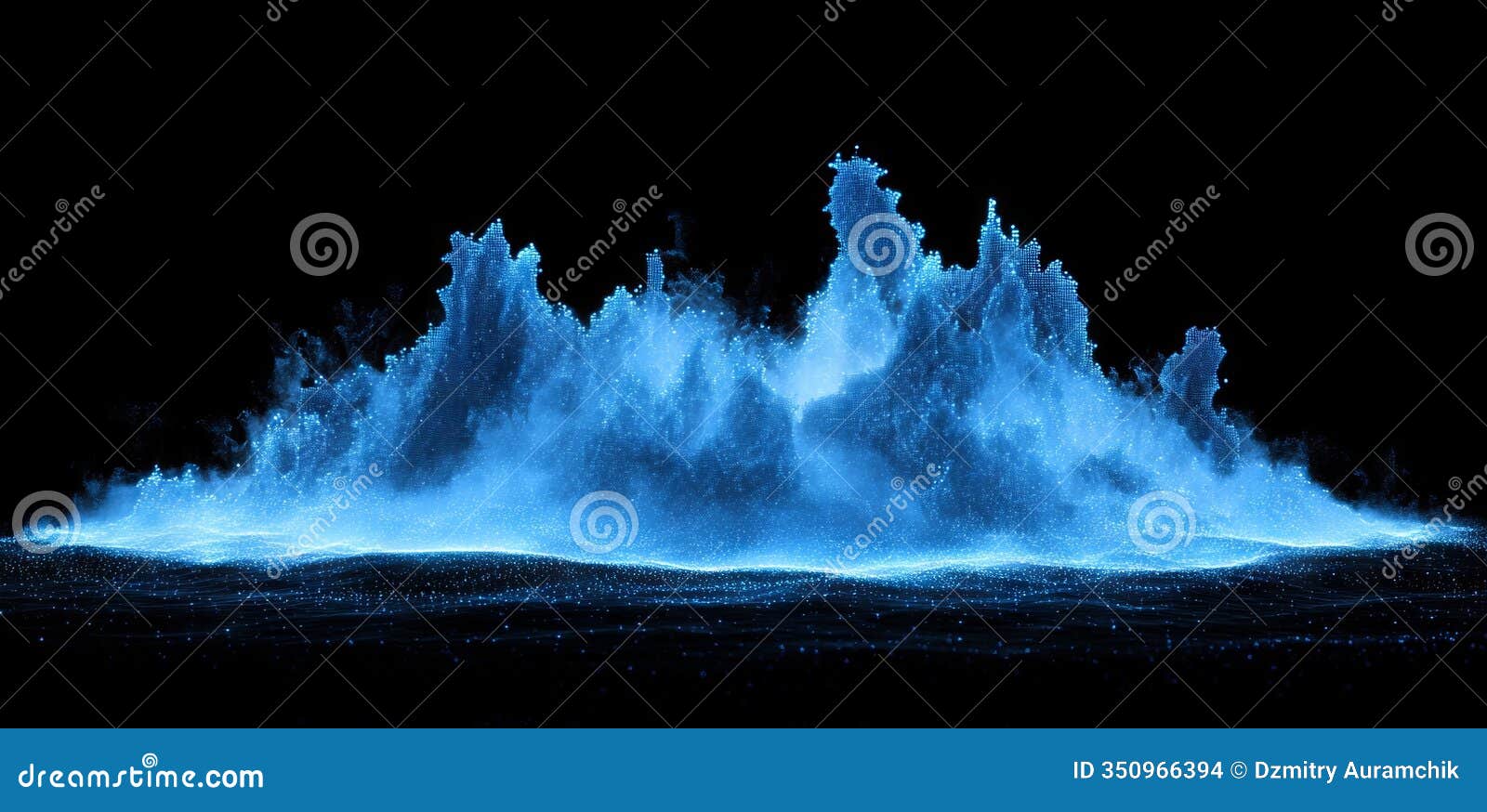 A Wireframe in the Form of a Wave, Moving with a Wavy Motion, is Shown ...