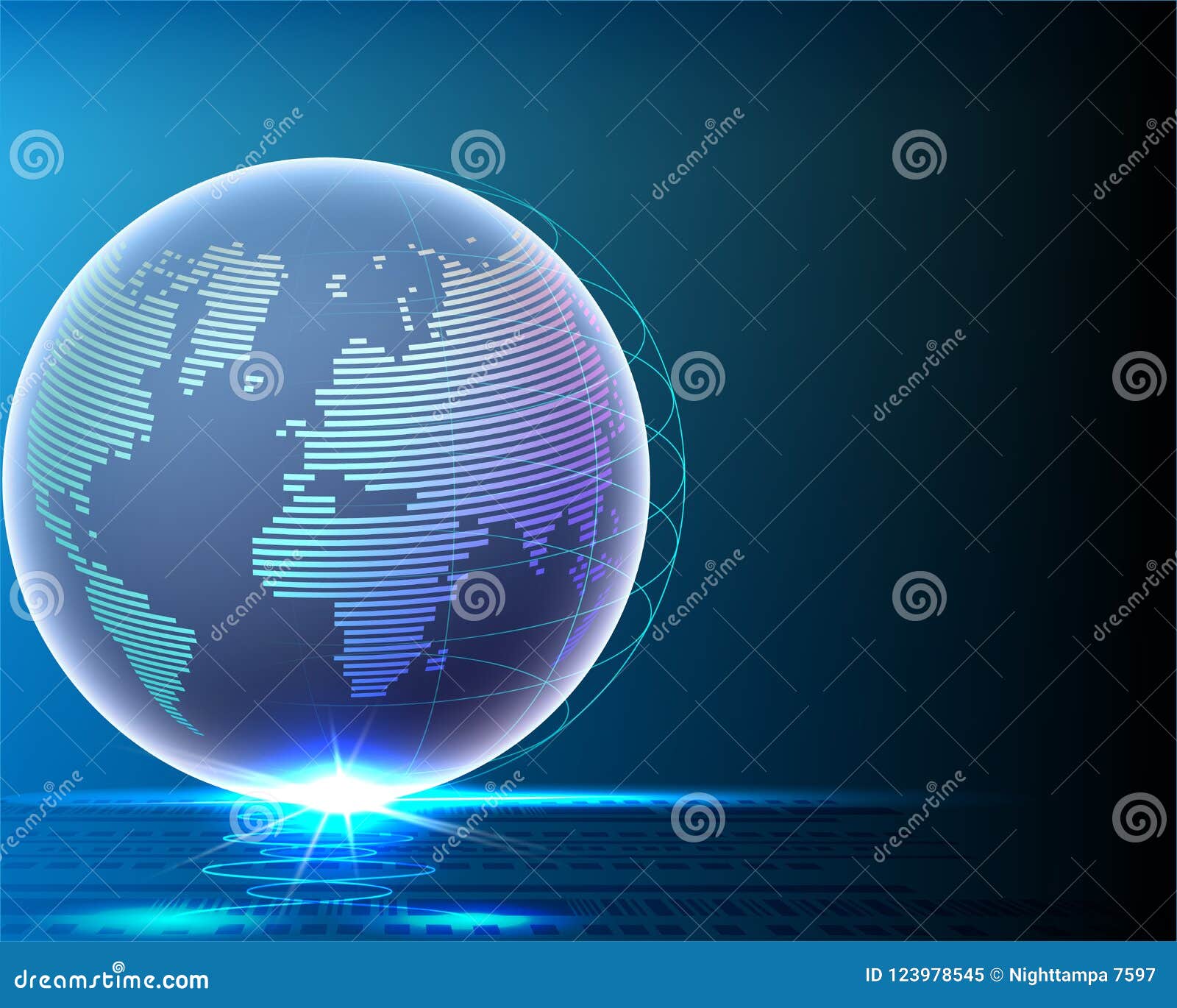 Wireframe Global World Bigdata Information Line Network Quality Stock ...