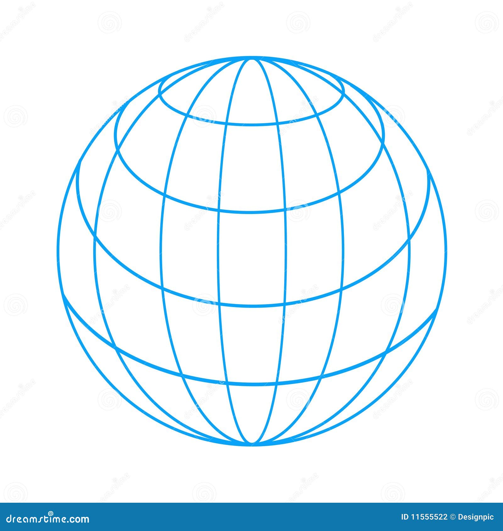 Wireframe globe stock vector. Illustration of ocean, geography - 11555522