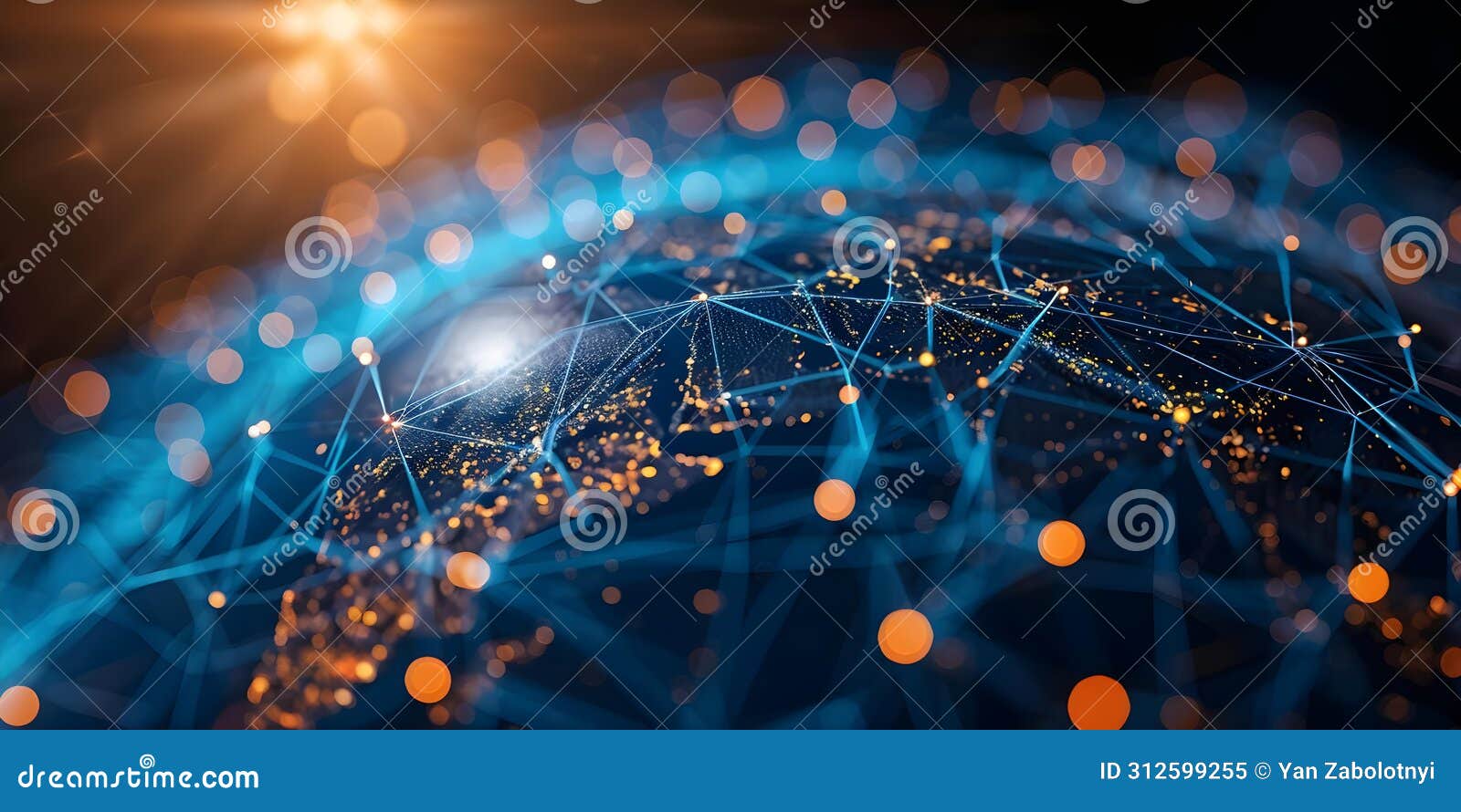 A Wireframe Globe Representing Global Connectivity and Internet ...