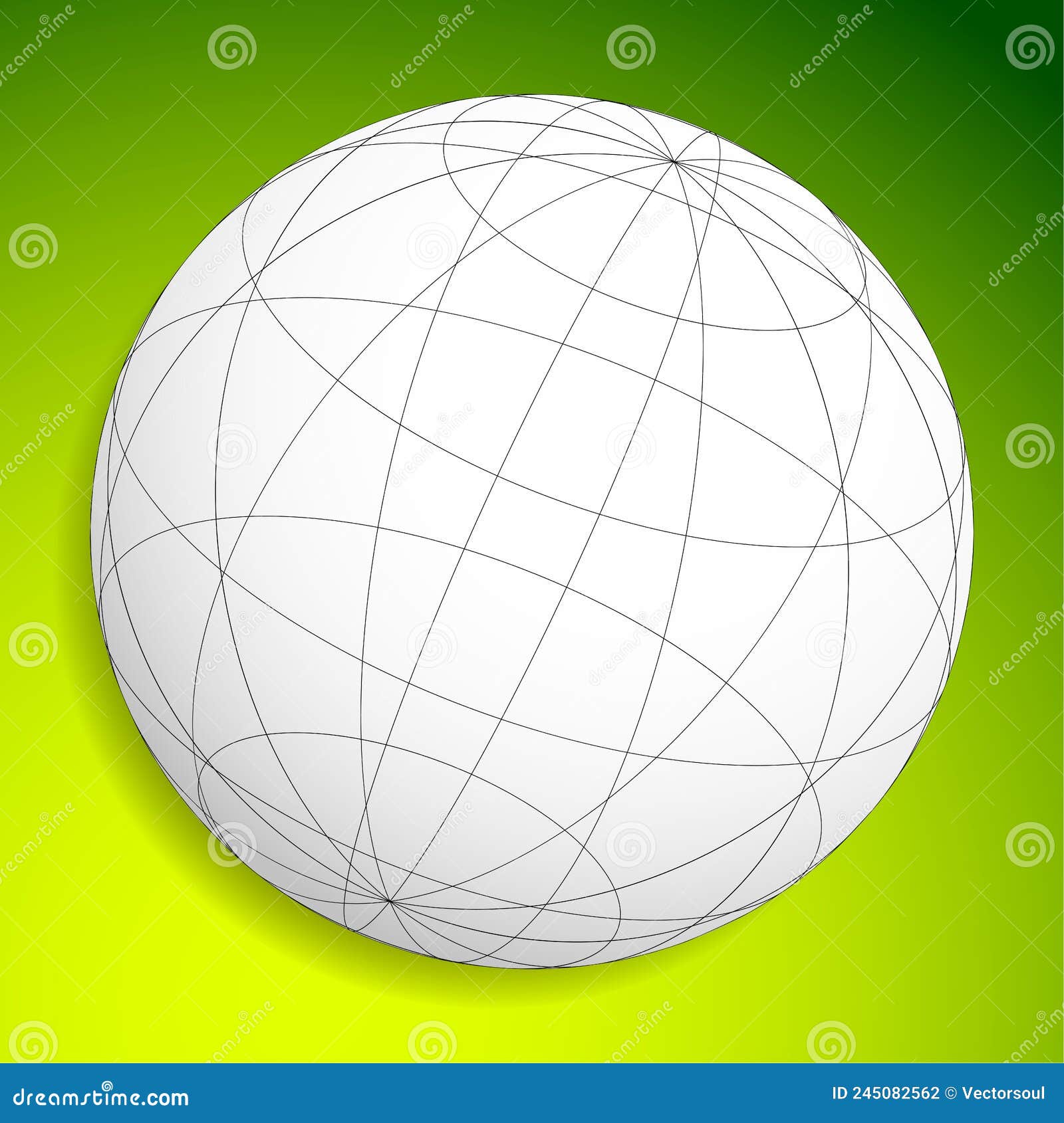 Wireframe, Grid, Mesh Sphere, Globe, Ball Vector Illustration Stock ...