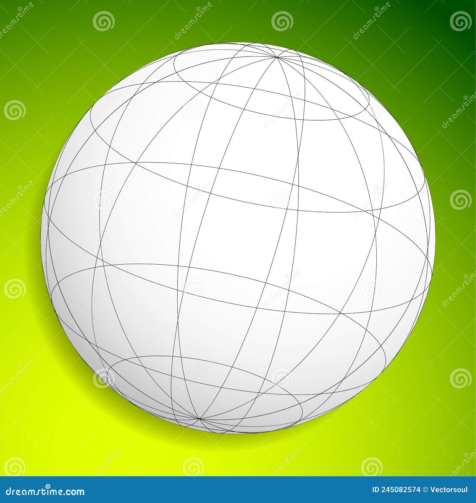 Wireframe, Grid, Mesh Sphere, Globe, Ball Vector Illustration Stock ...