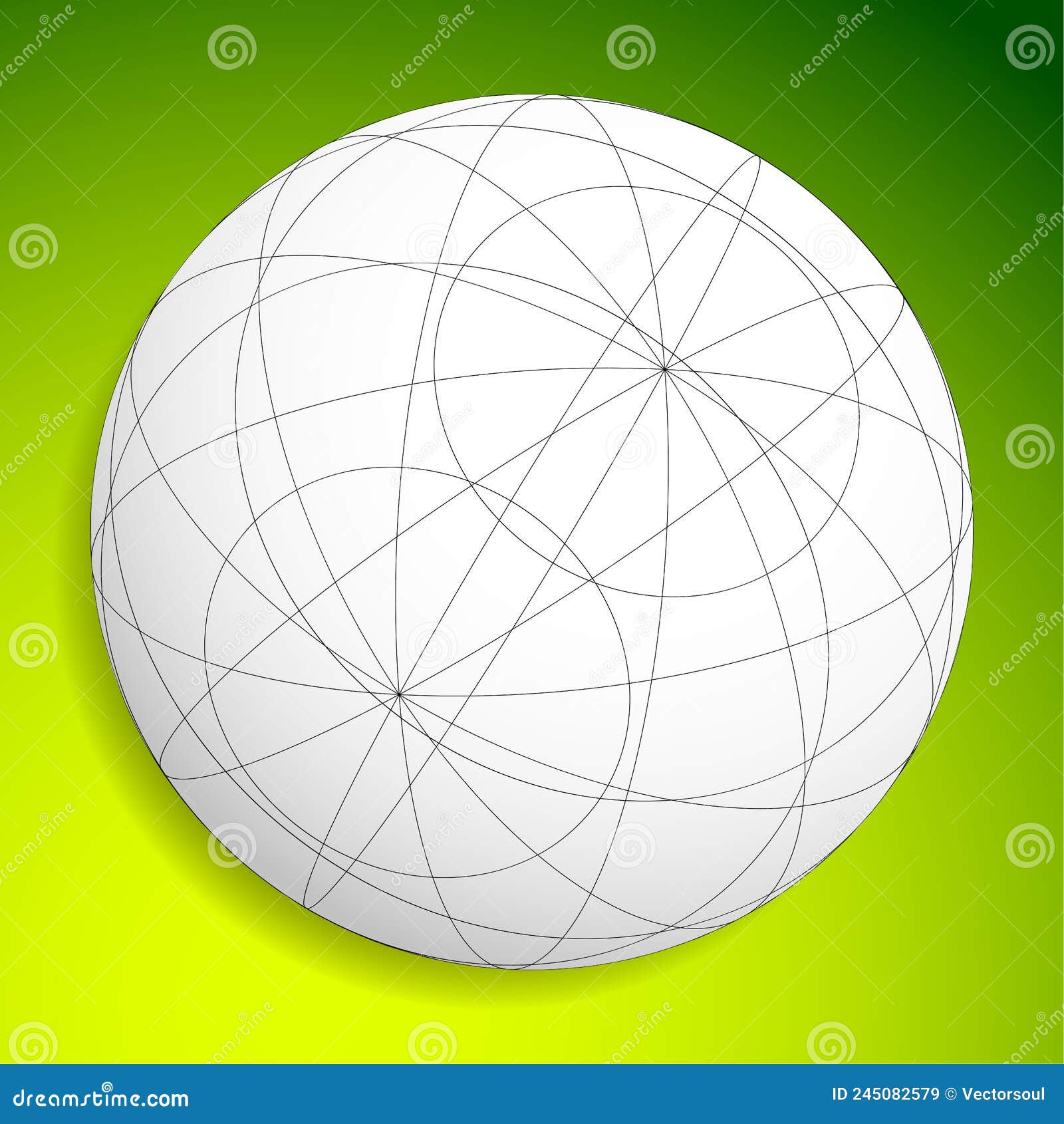 Wireframe, Grid, Mesh Sphere, Globe, Ball Vector Illustration Stock ...