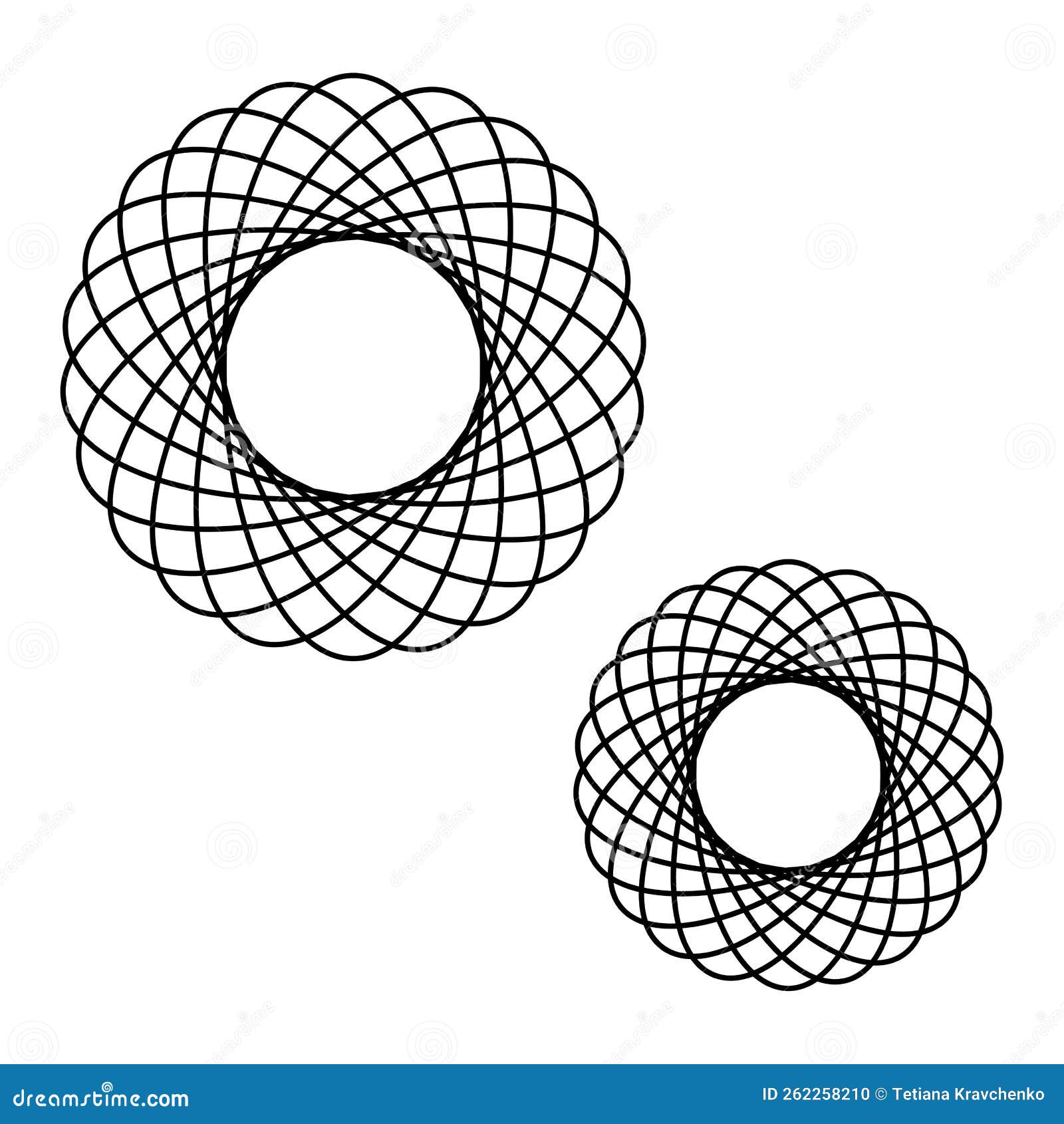 Wireframe Grid. Round Frame Set. Vector Illustration. Stock Image Stock ...