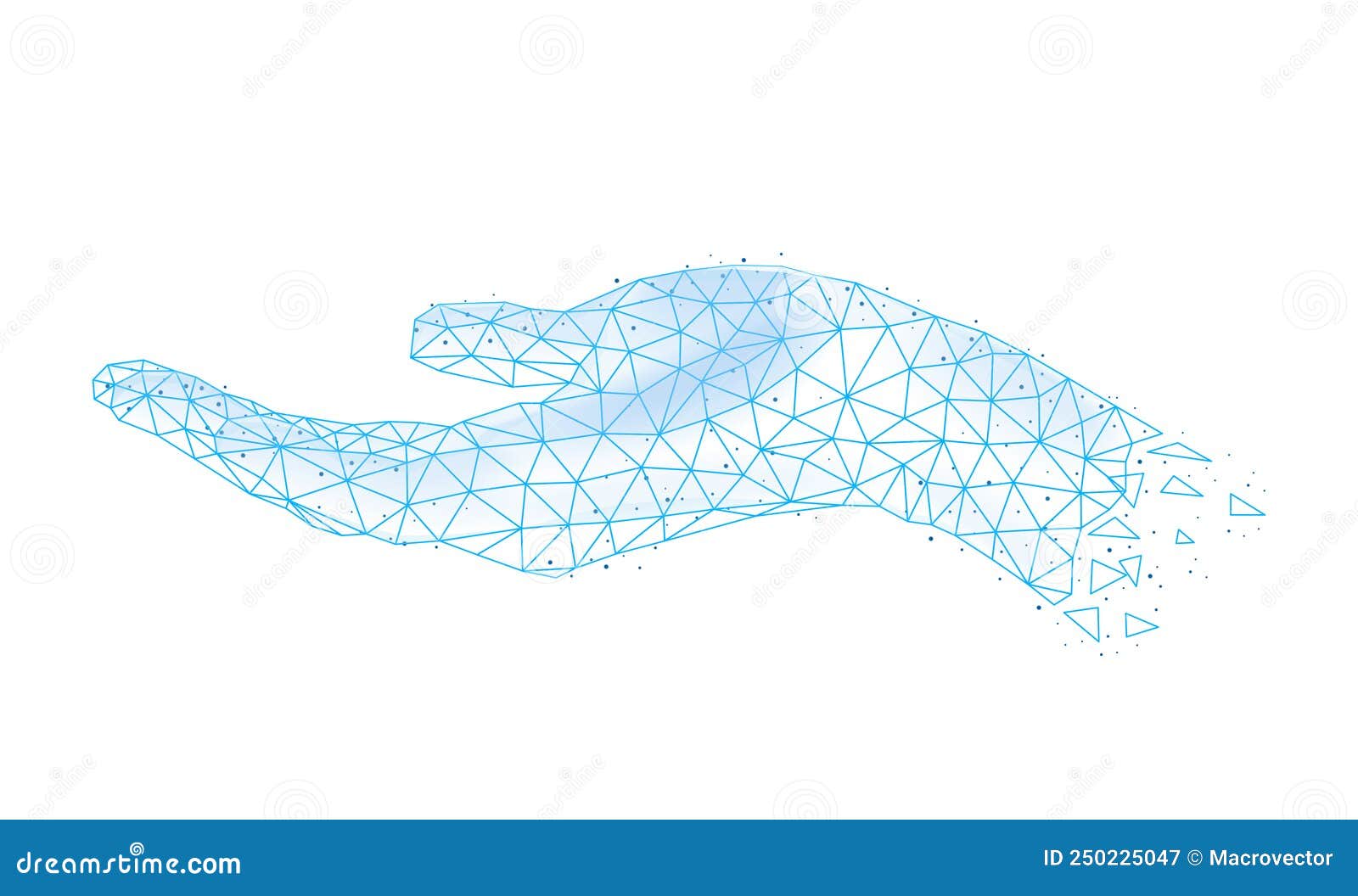 Wireframe Hand Palm Composition Stock Vector - Illustration of feeling ...