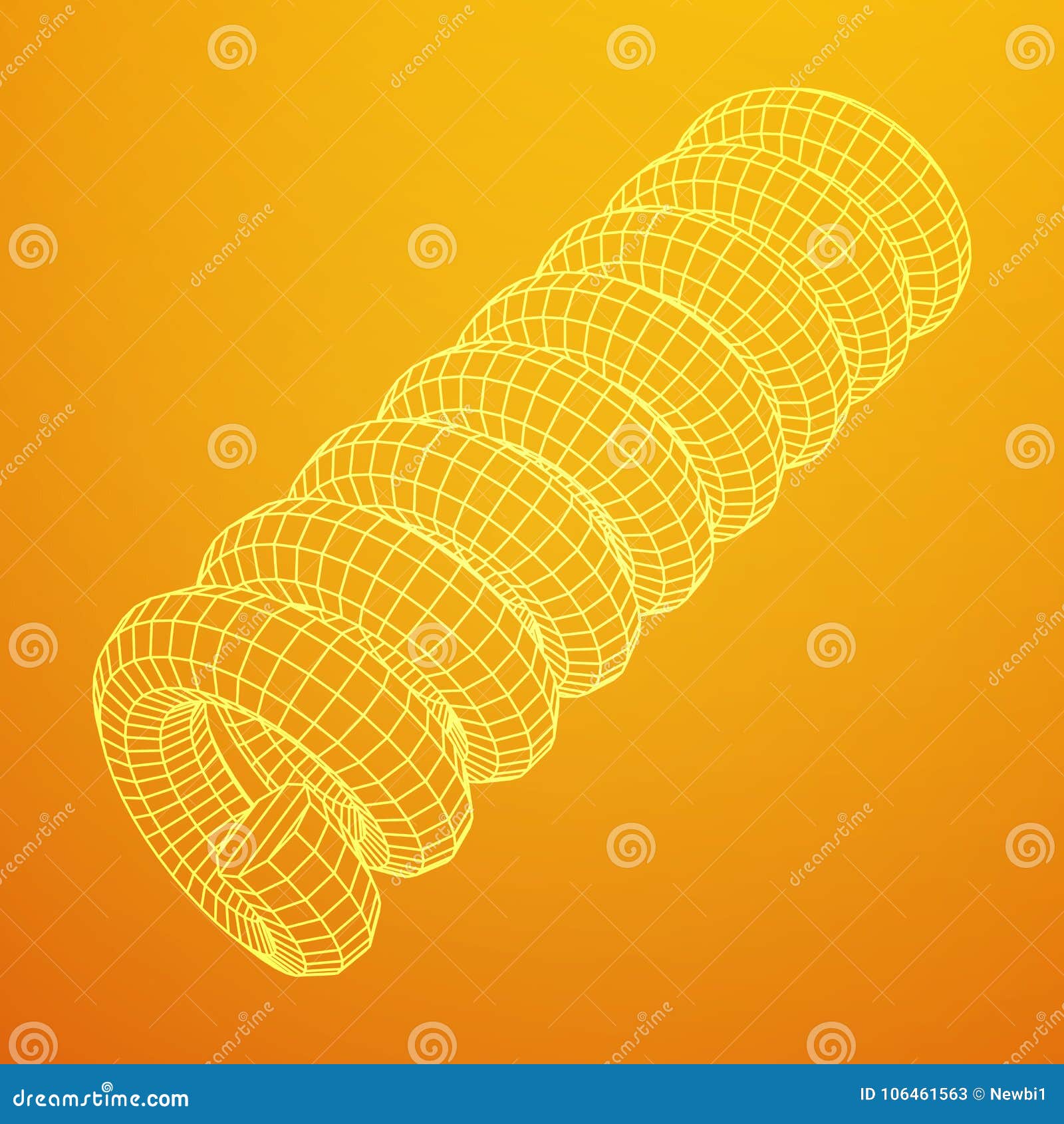 Wireframe helix spring stock vector. Illustration of flexibility ...