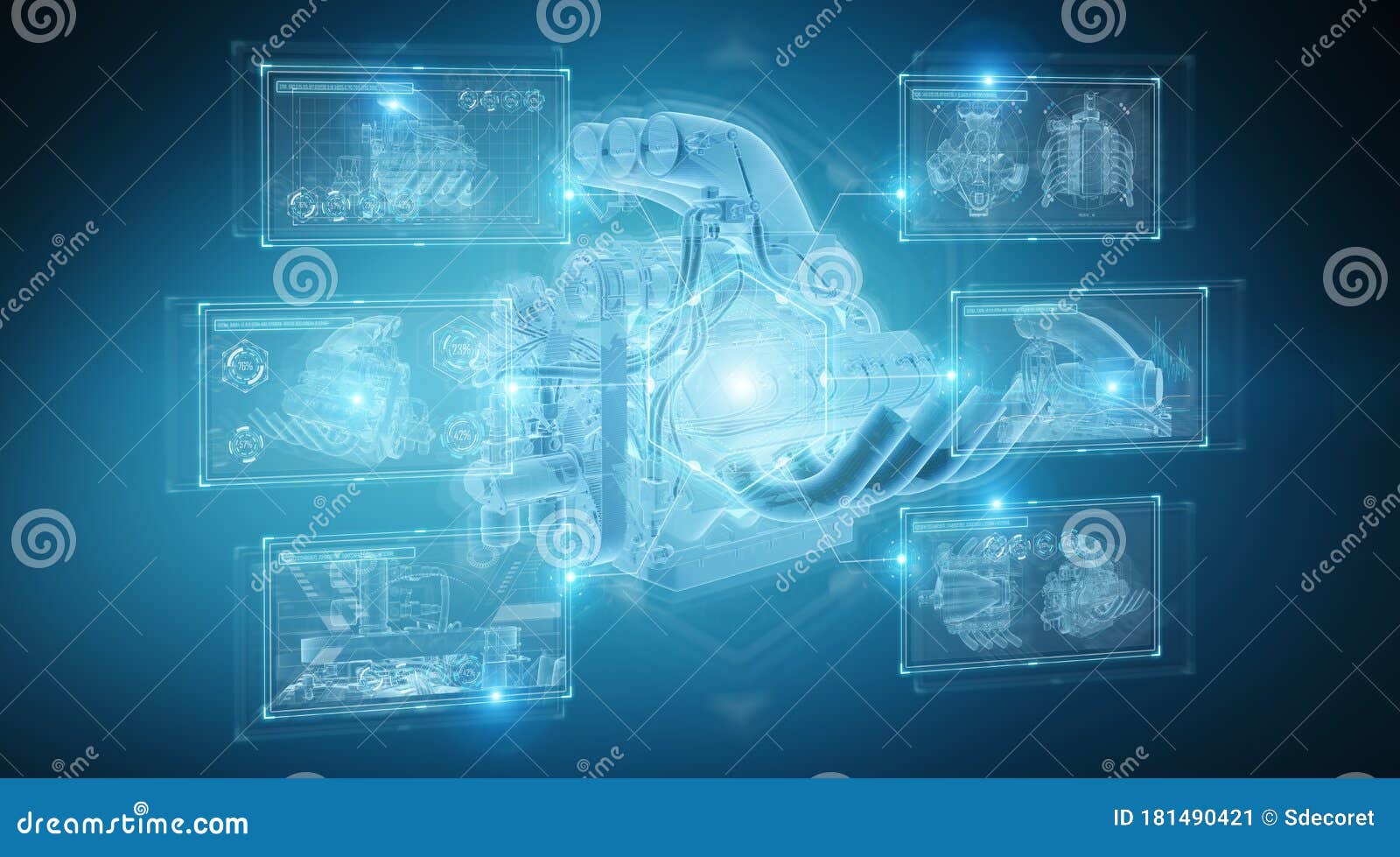 3D Wireframe Projection Of An Electric Guitar, Showing Its Iconic Body ...