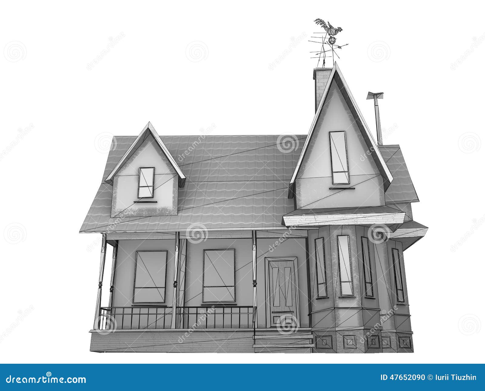Wireframe house stock illustration. Illustration of cartoons - 47652090