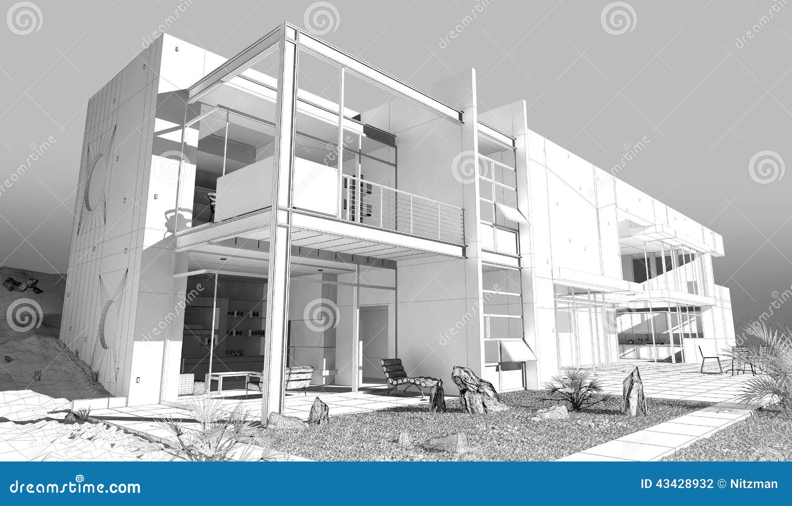 Wireframe House Royalty-Free Stock Photography | CartoonDealer.com ...