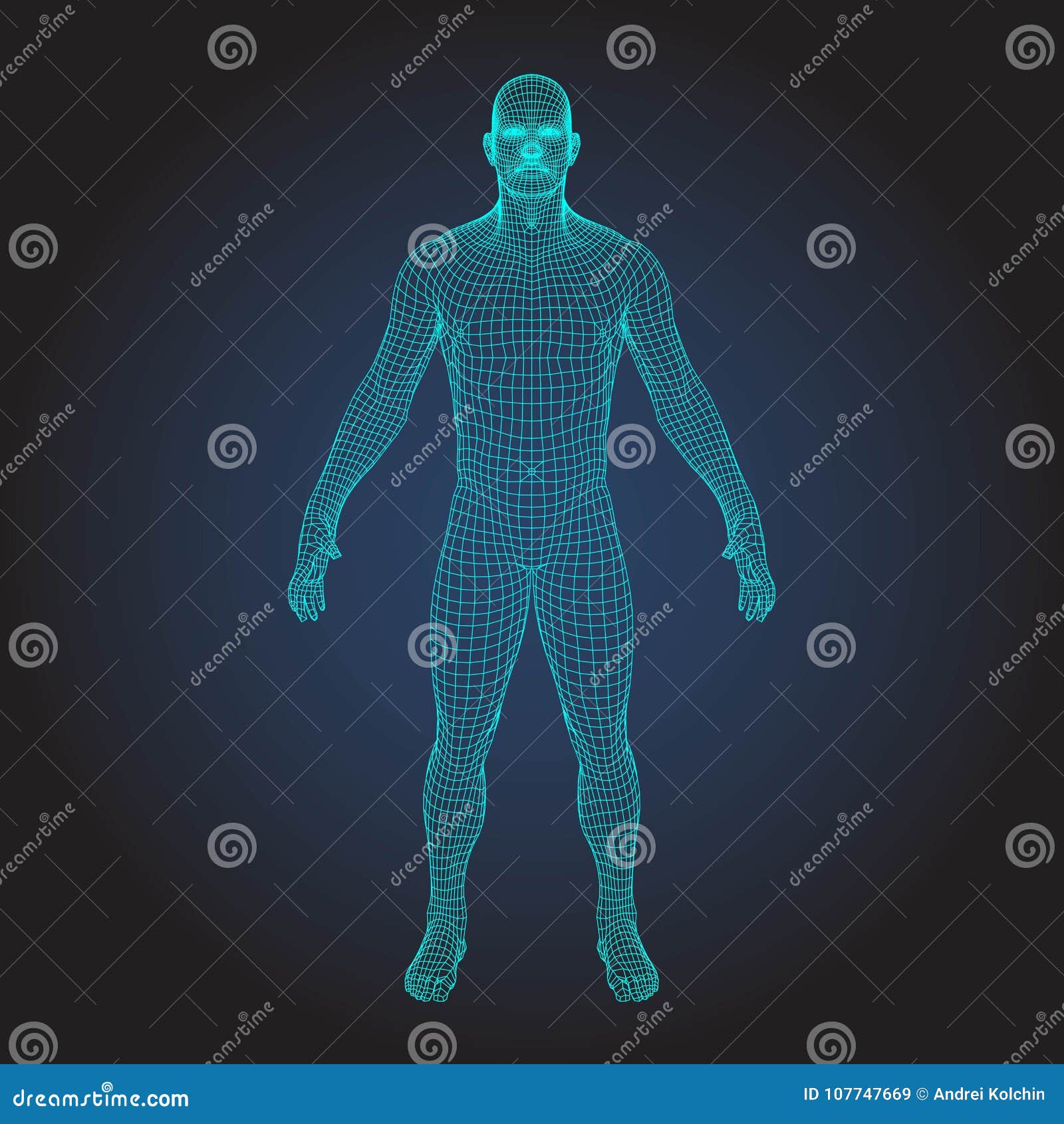3D wireframe human body stock vector. Illustration of futuristic ... 3D wireframe human body stock vector. Illustration of futuristic ...