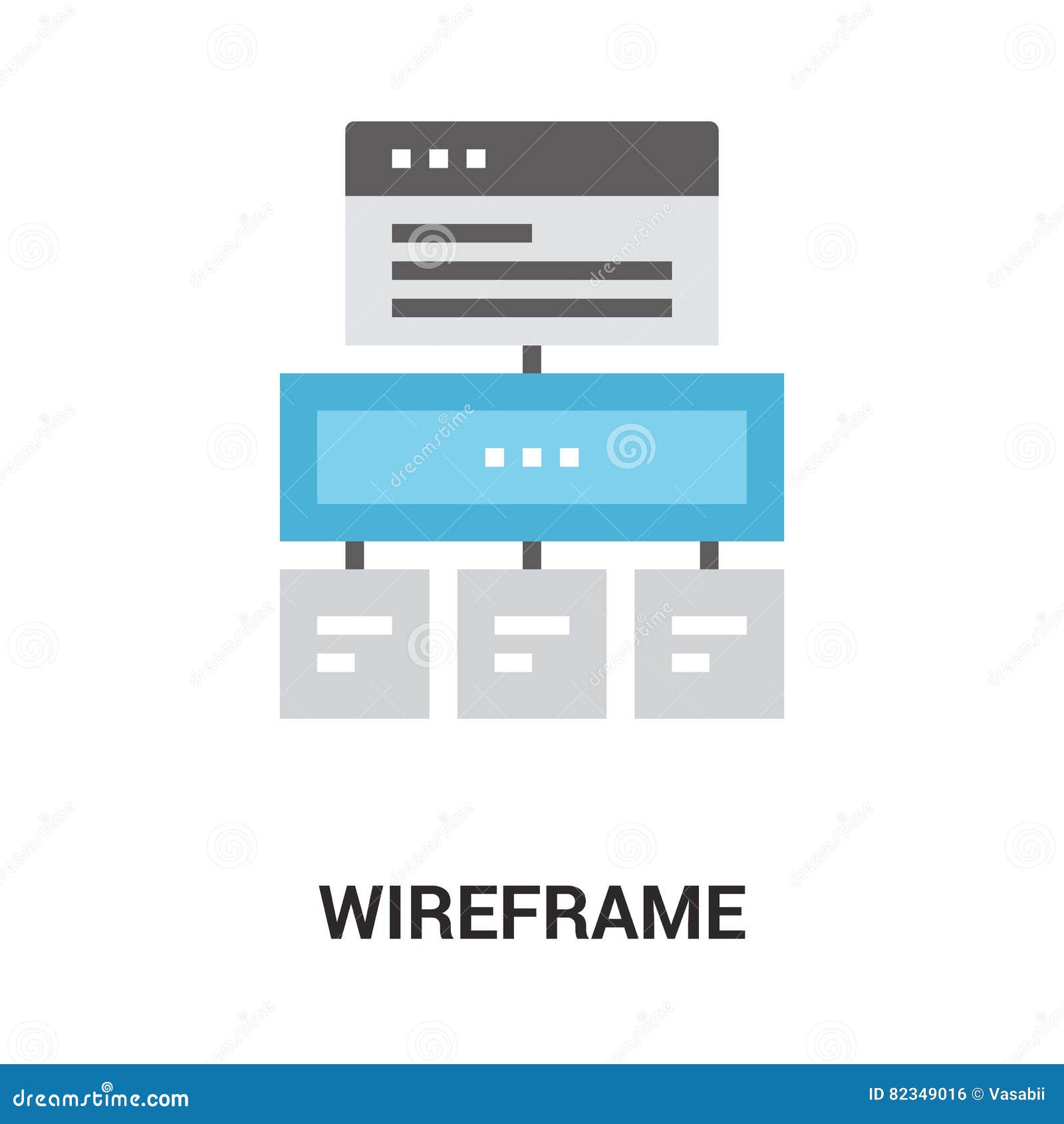 Wireframe icon concept stock vector. Illustration of form - 82349016