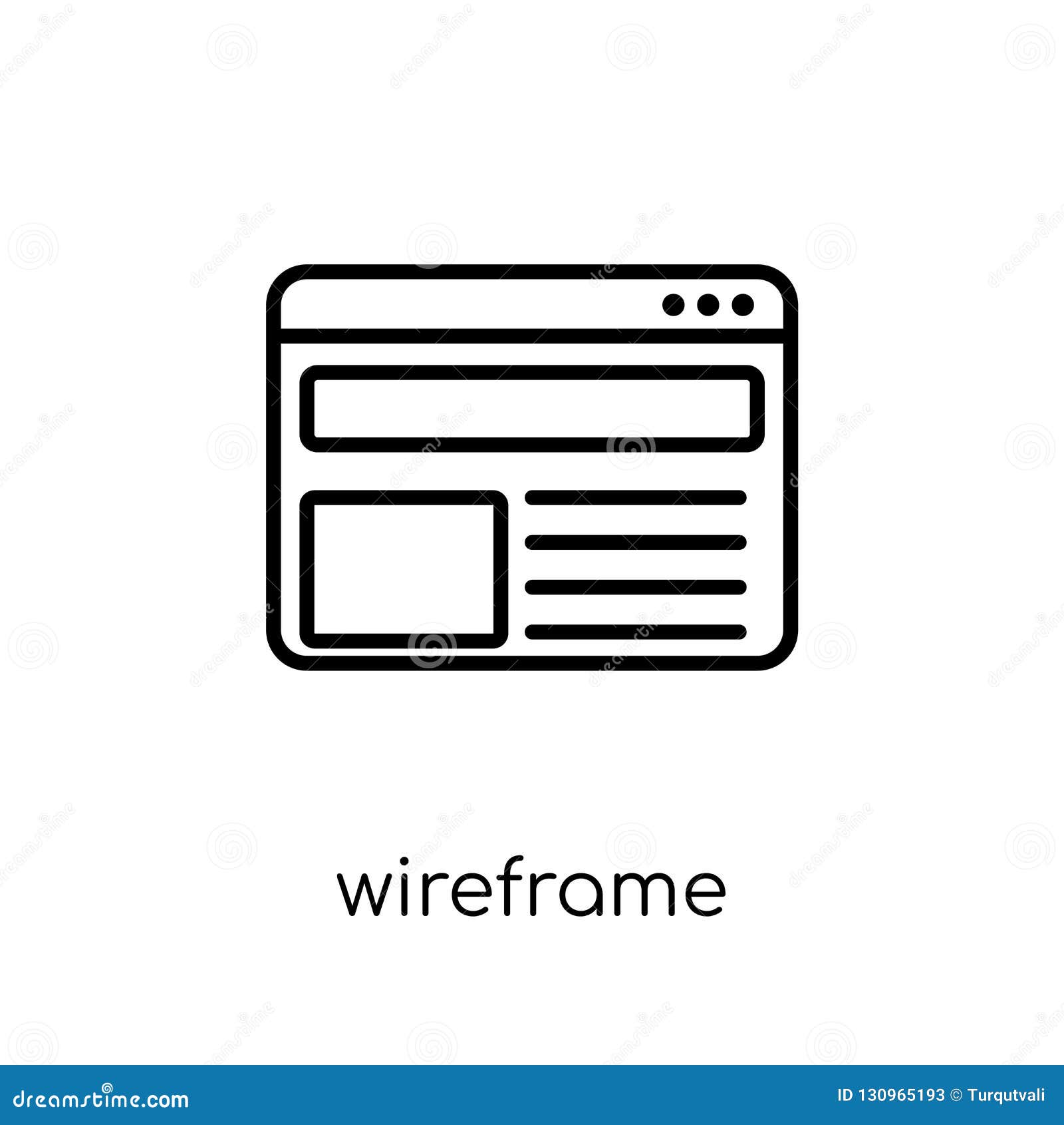 Wireframe Icon. Trendy Wireframe Logo Concept On White Background From ...
