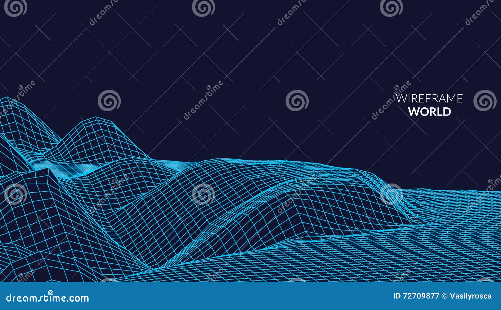 Wireframe Landscape Background. Futuristic Landscape With Line Grid ... Wireframe Landscape Background. Futuristic Landscape With Line Grid ...